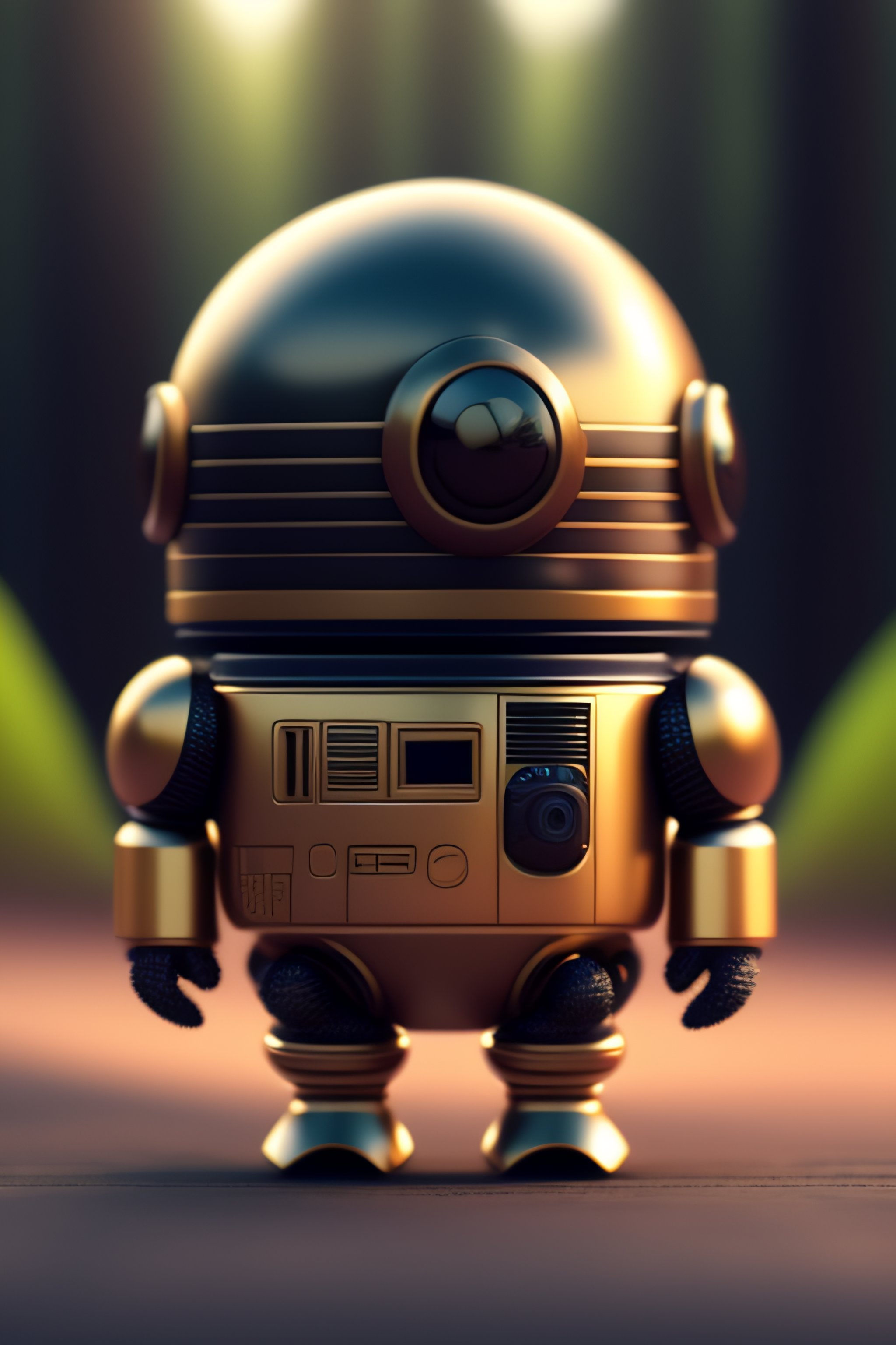 Lexica - C4D render of a comically tiny Cute and adorable ninja droid ...