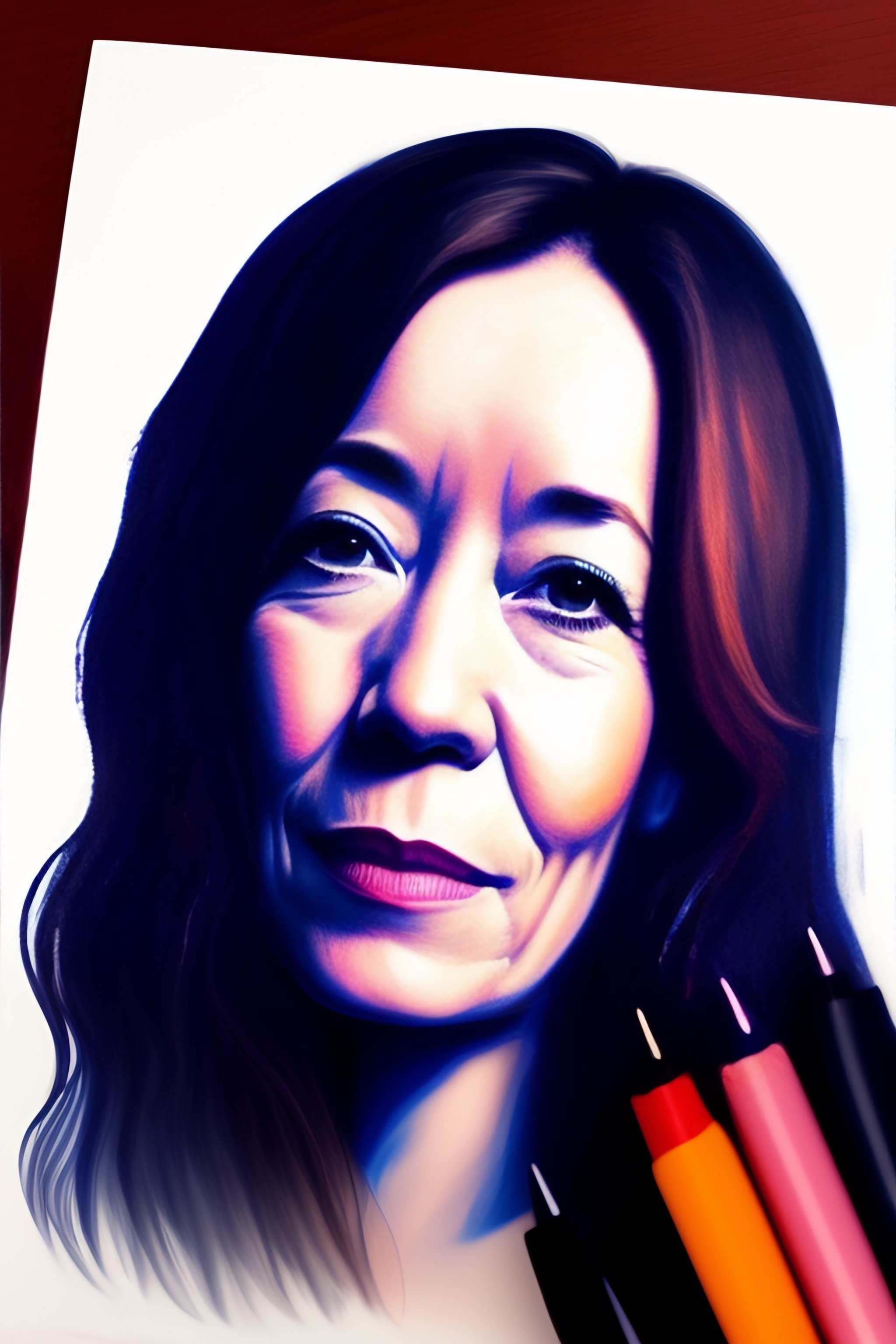 Lexica - Draw a doodle of Beth Gibbons in the style of a 4 year old ...