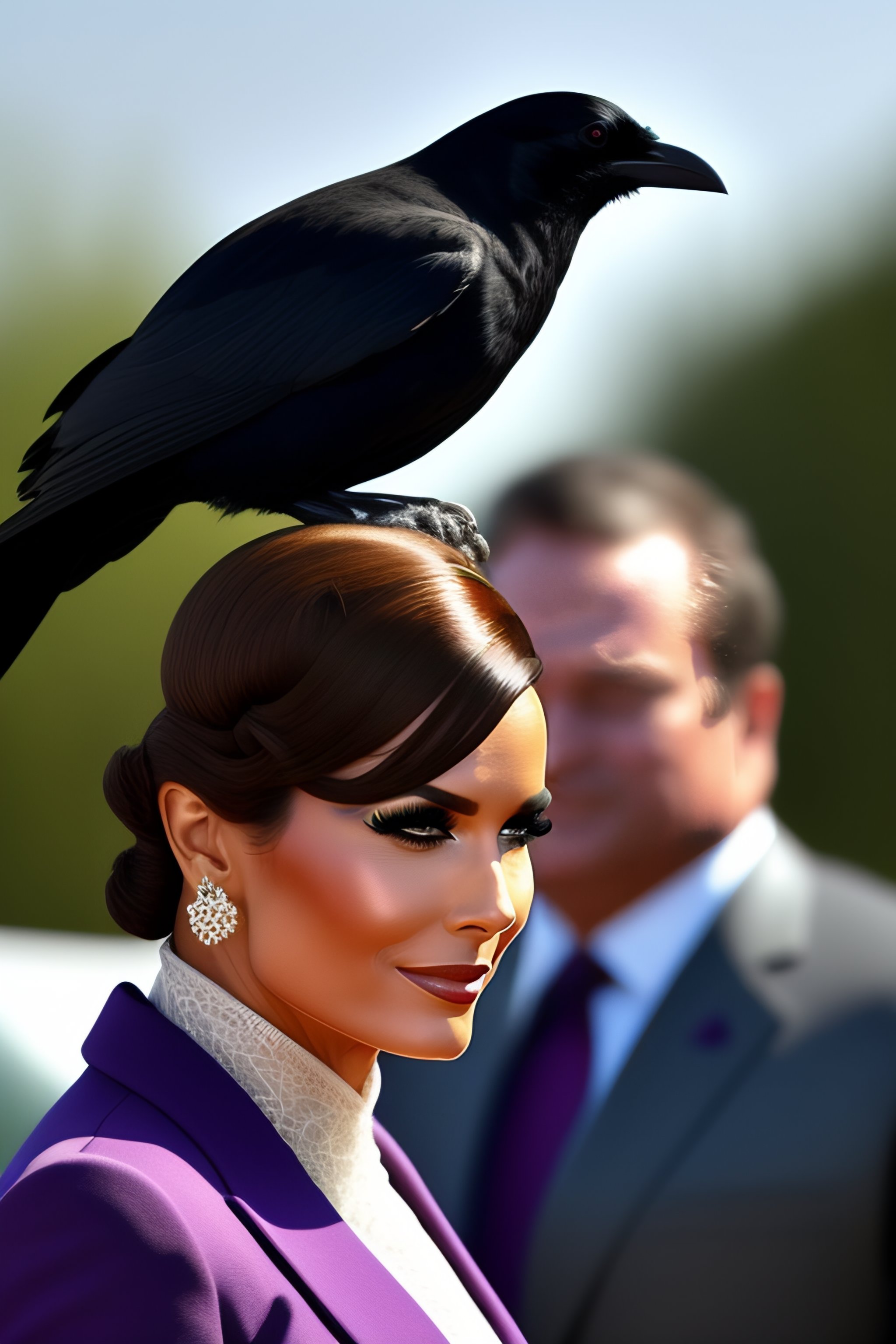 Lexica - Man, nosedivштп raven over mans face