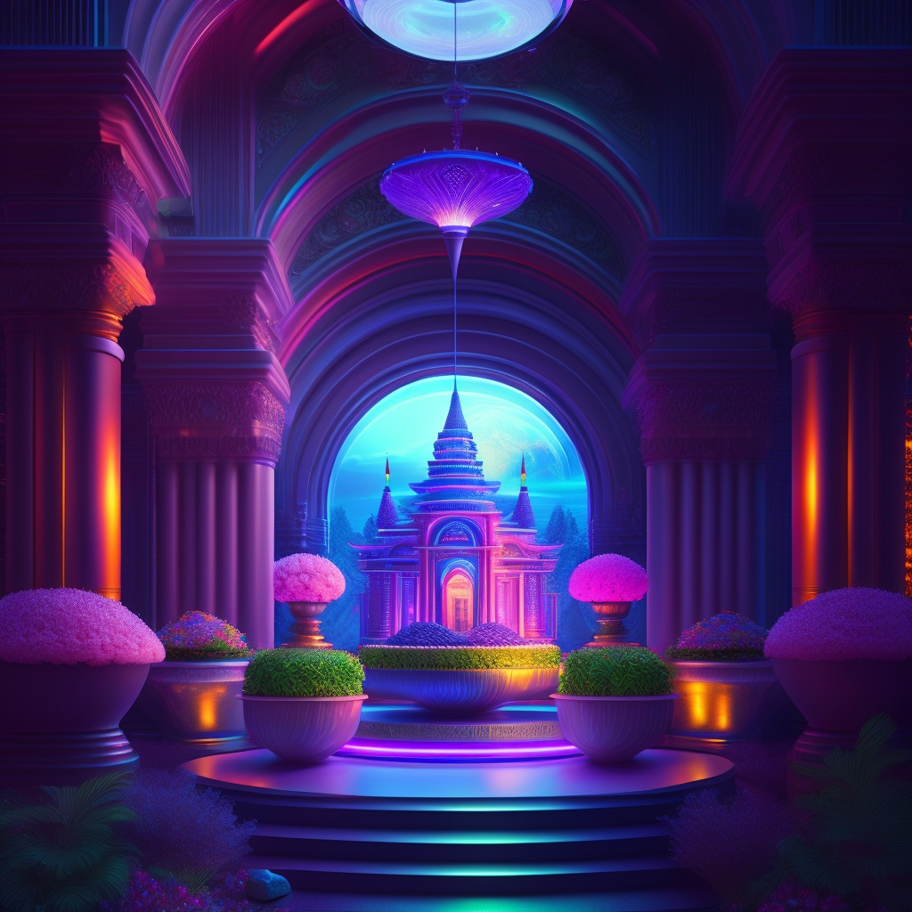 Lexica - DMT dream, fantasy world, neon glow, 8k photographic style ...