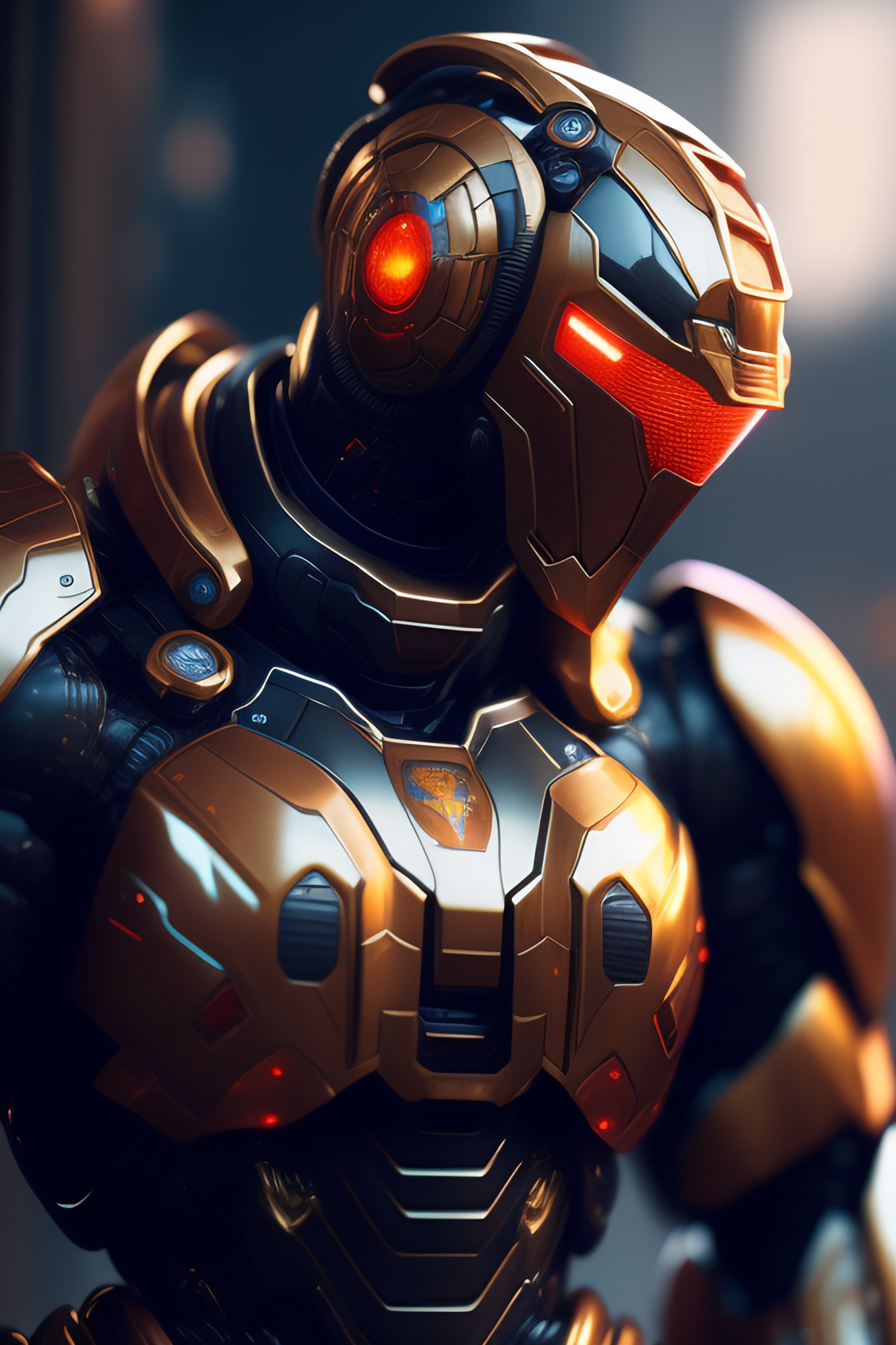 Lexica - A Ryan Reynolds, realistic scifi power armor robot, detailed ...