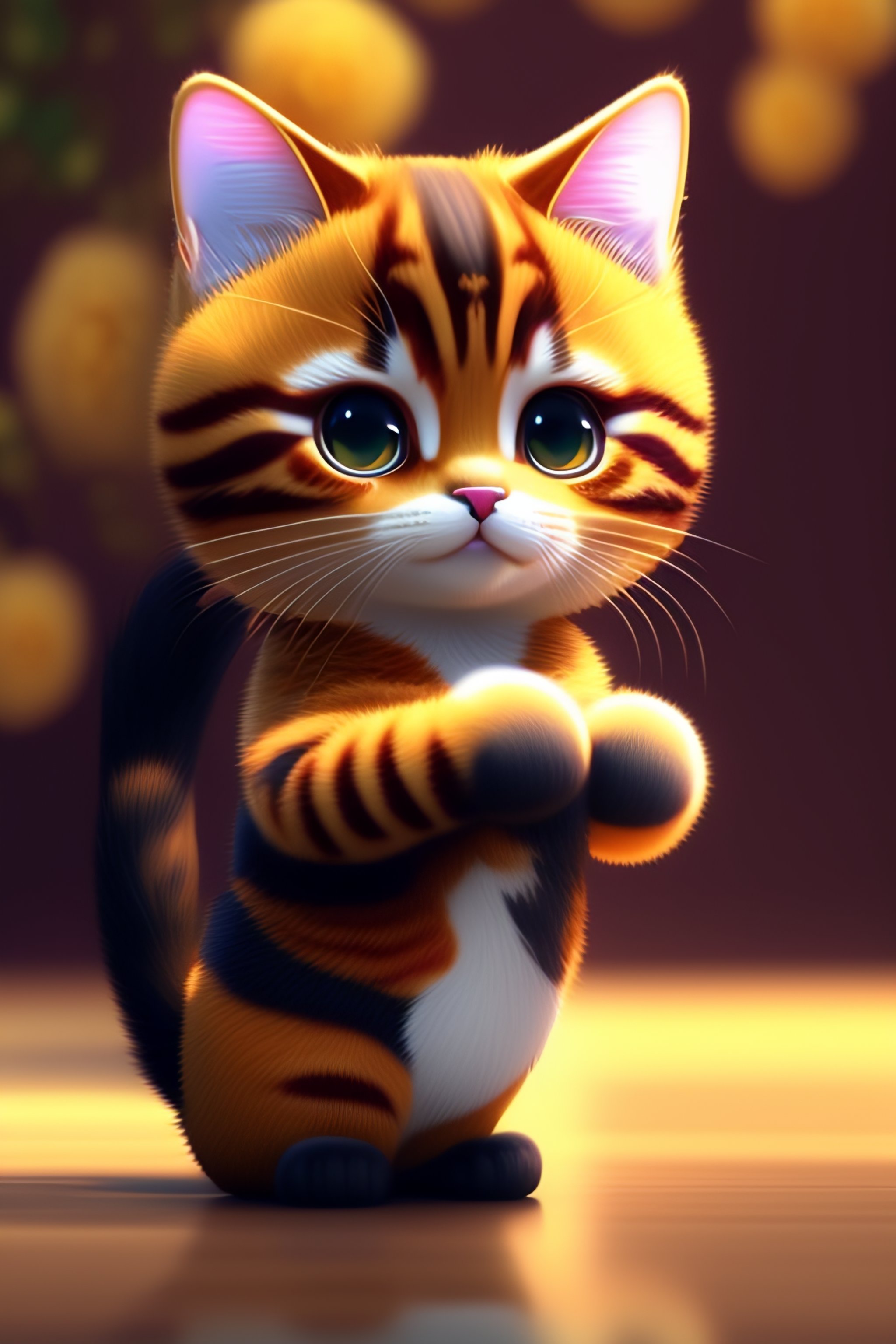 Lexica - Cute chibi cat dancing