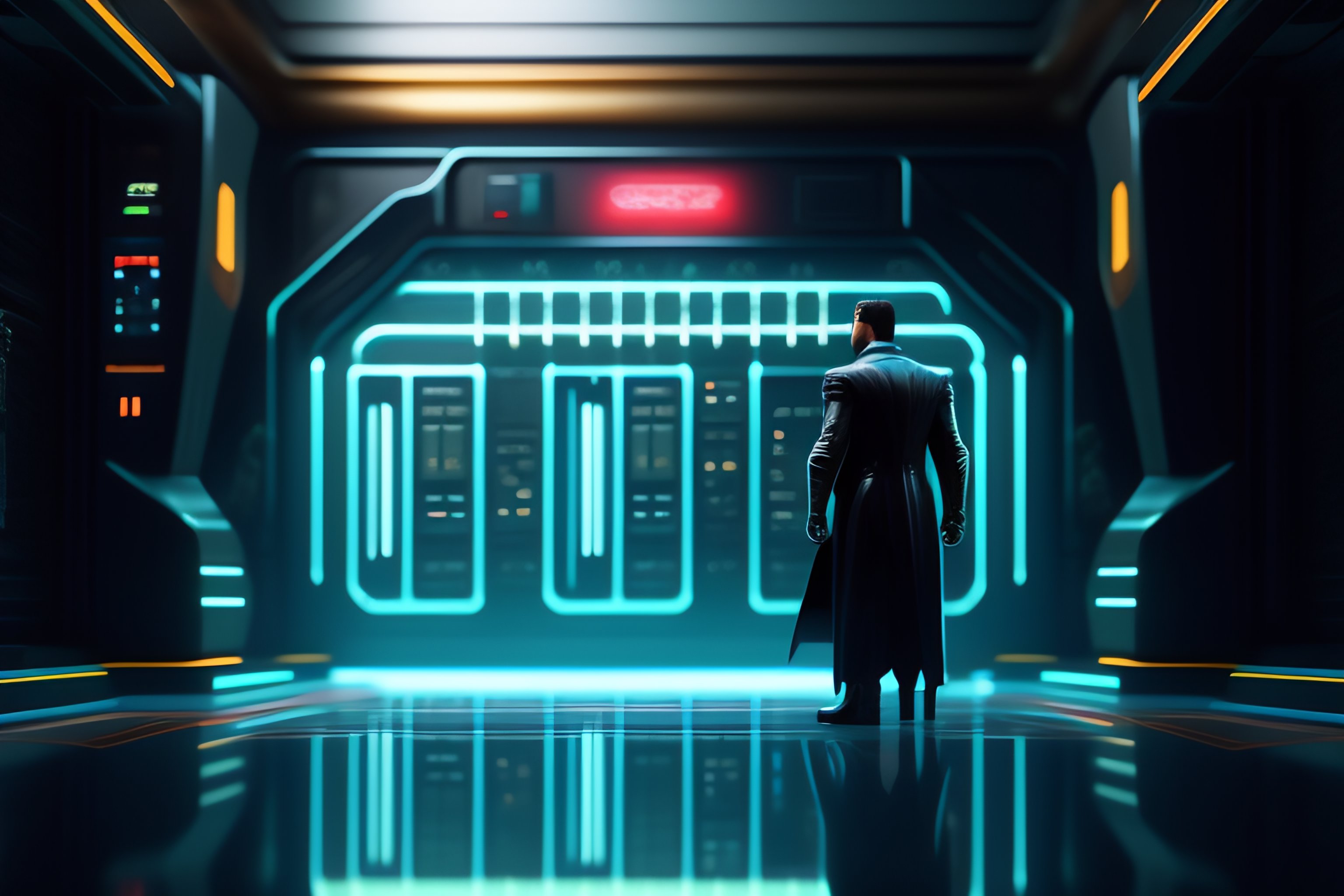 Lexica - Machines vs neo (the matrix) genesis, unreal engine,By Greg Rutowski, potrait, highly ...