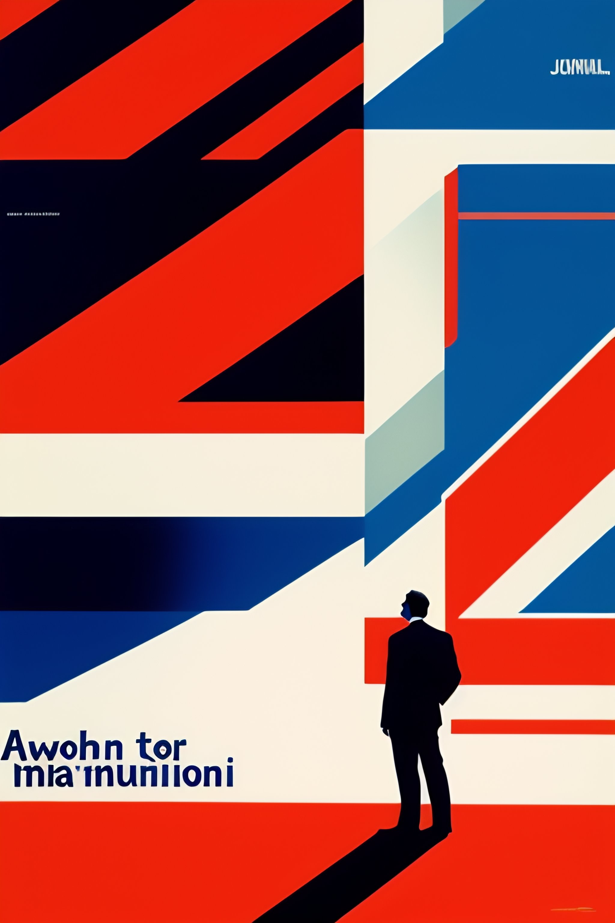 Lexica - Aword winning poster design from the 80's , a manStanding at ...