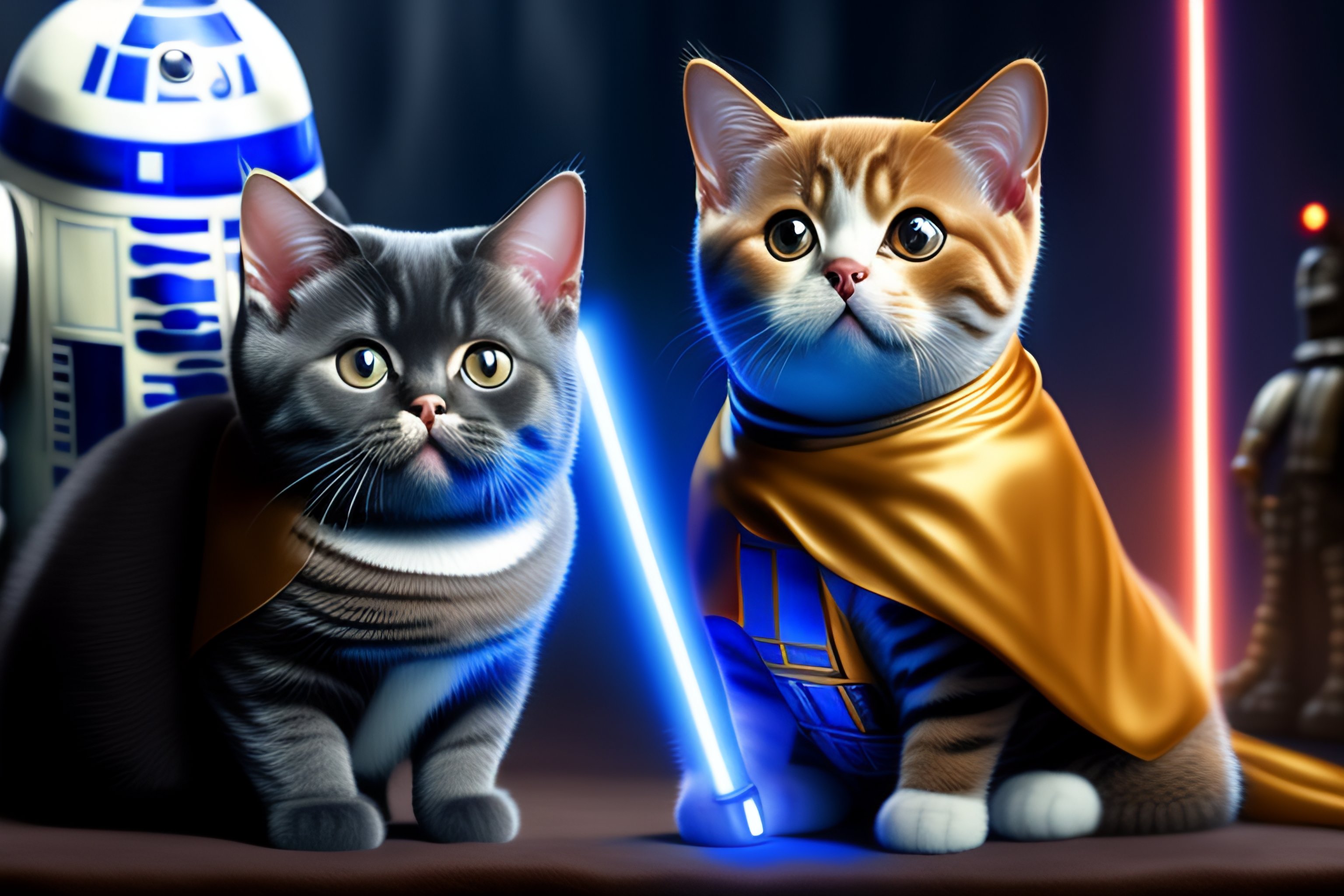 Lexica - Star Wars scene artificial intelligence a british shorthair ...