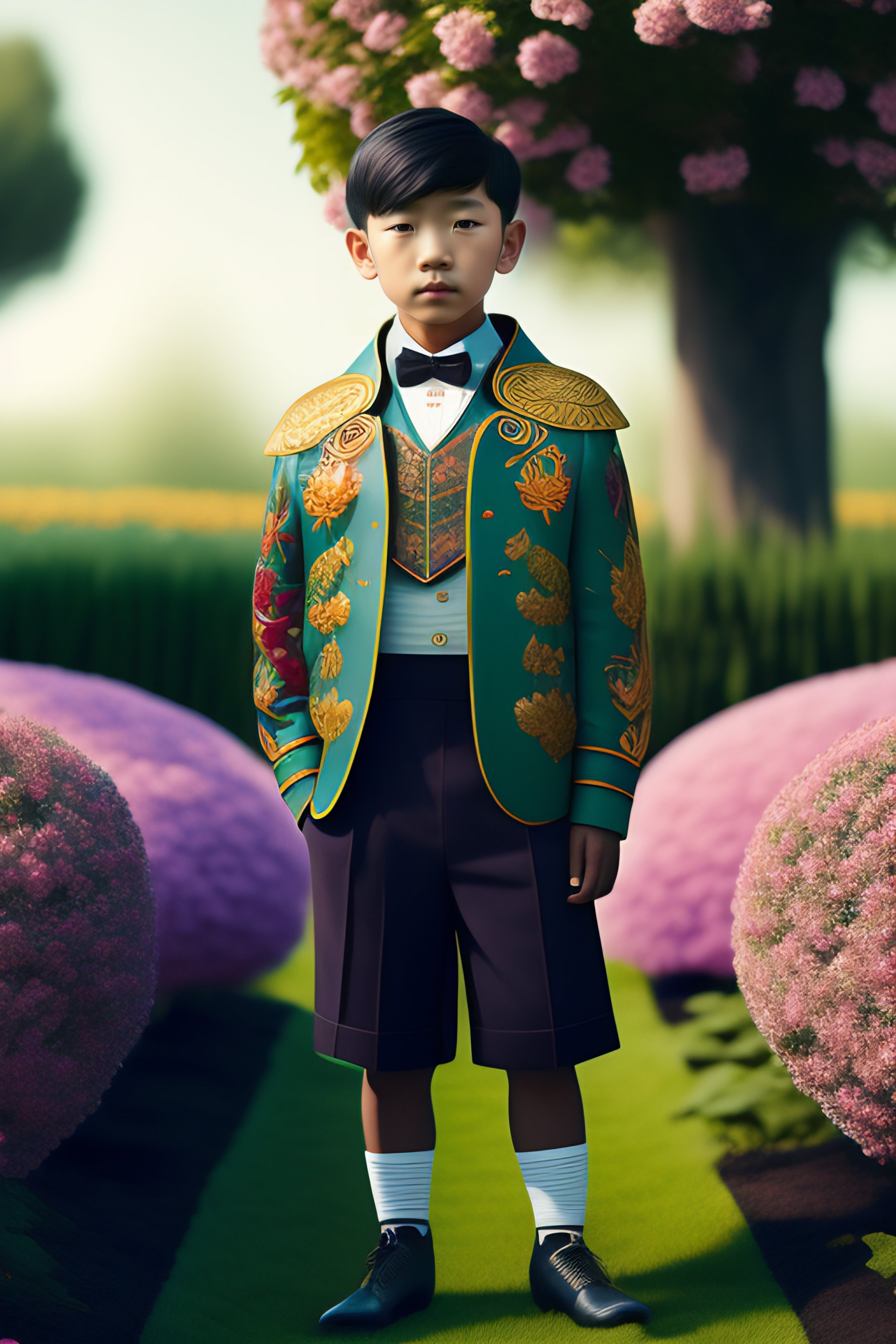 Lexica - A young Shepard boy in a garden on a spring day, by martine ...