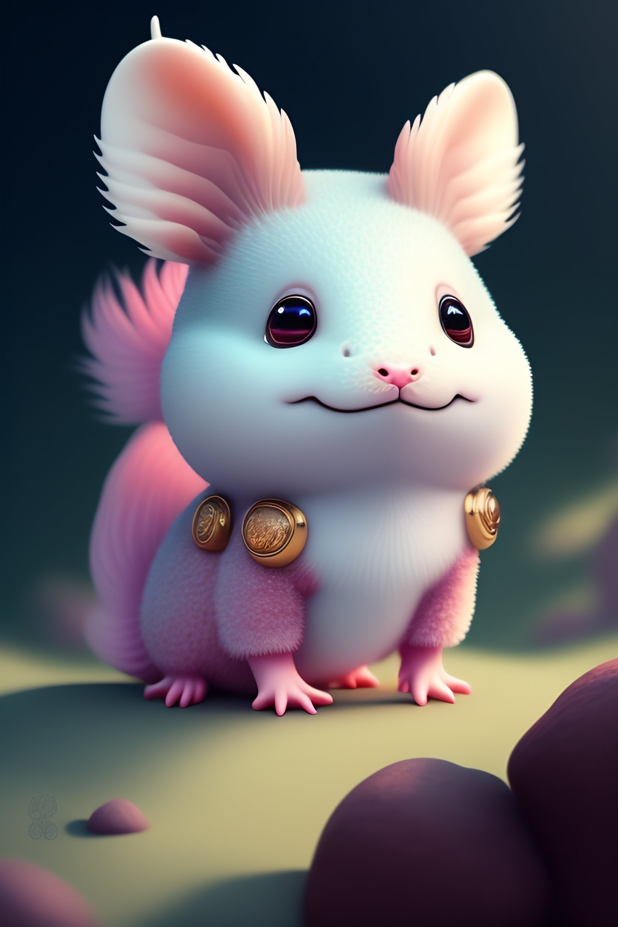 Lexica - CUTE AND ADORABLE CARTOON FLUFFY axolotl, FANTASY, DREAMLIKE ...