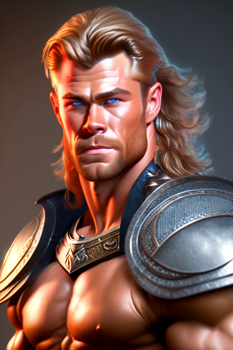 Lexica - Chris Hemsworth as a barbarian from dungeons and dragons, lean ...