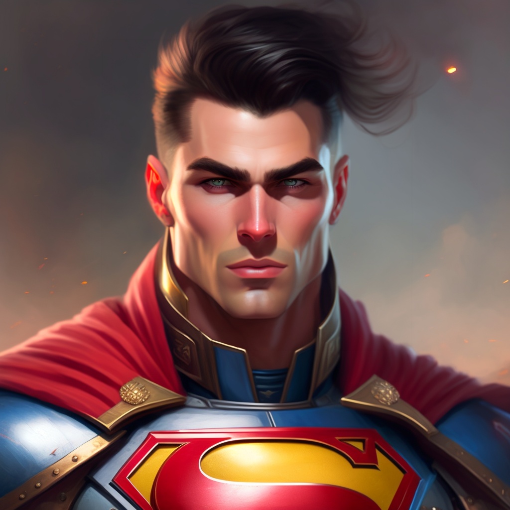 Lexica - Portrait of a warhammer superman, epic, tragic, military art ...