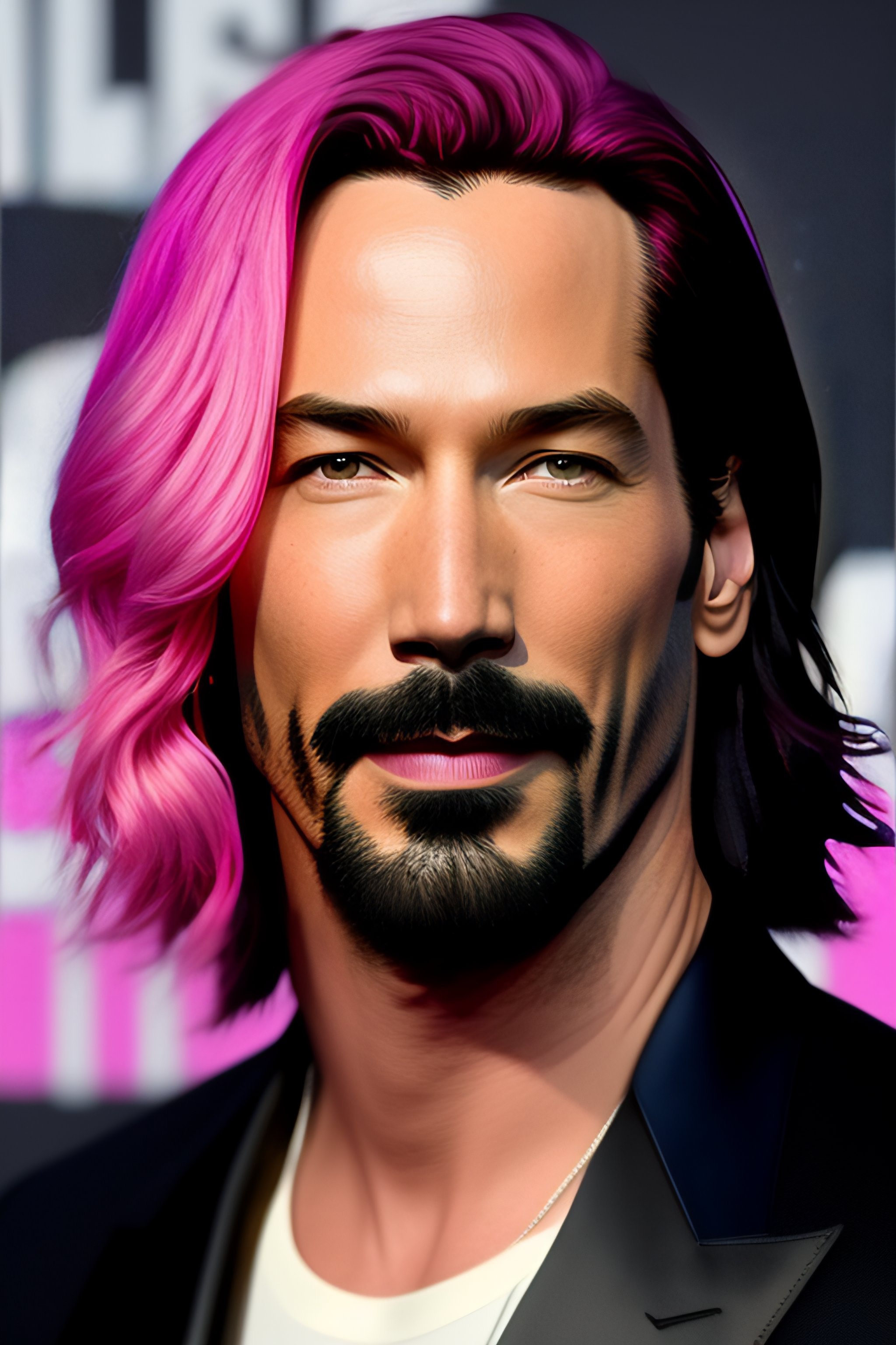 Lexica - Pink hair keanu reeves
