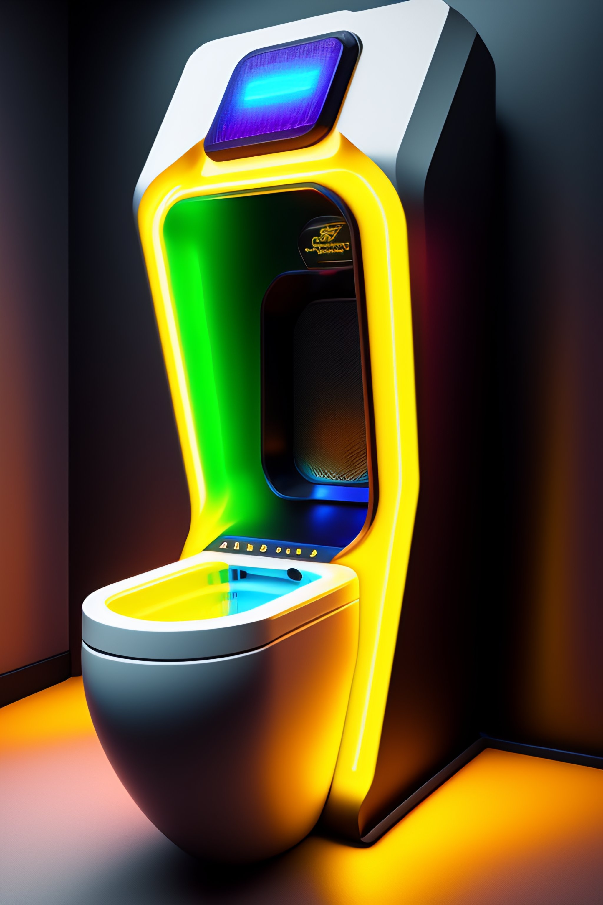 Lexica - A gaming urinal with rgb, cinematic urinal