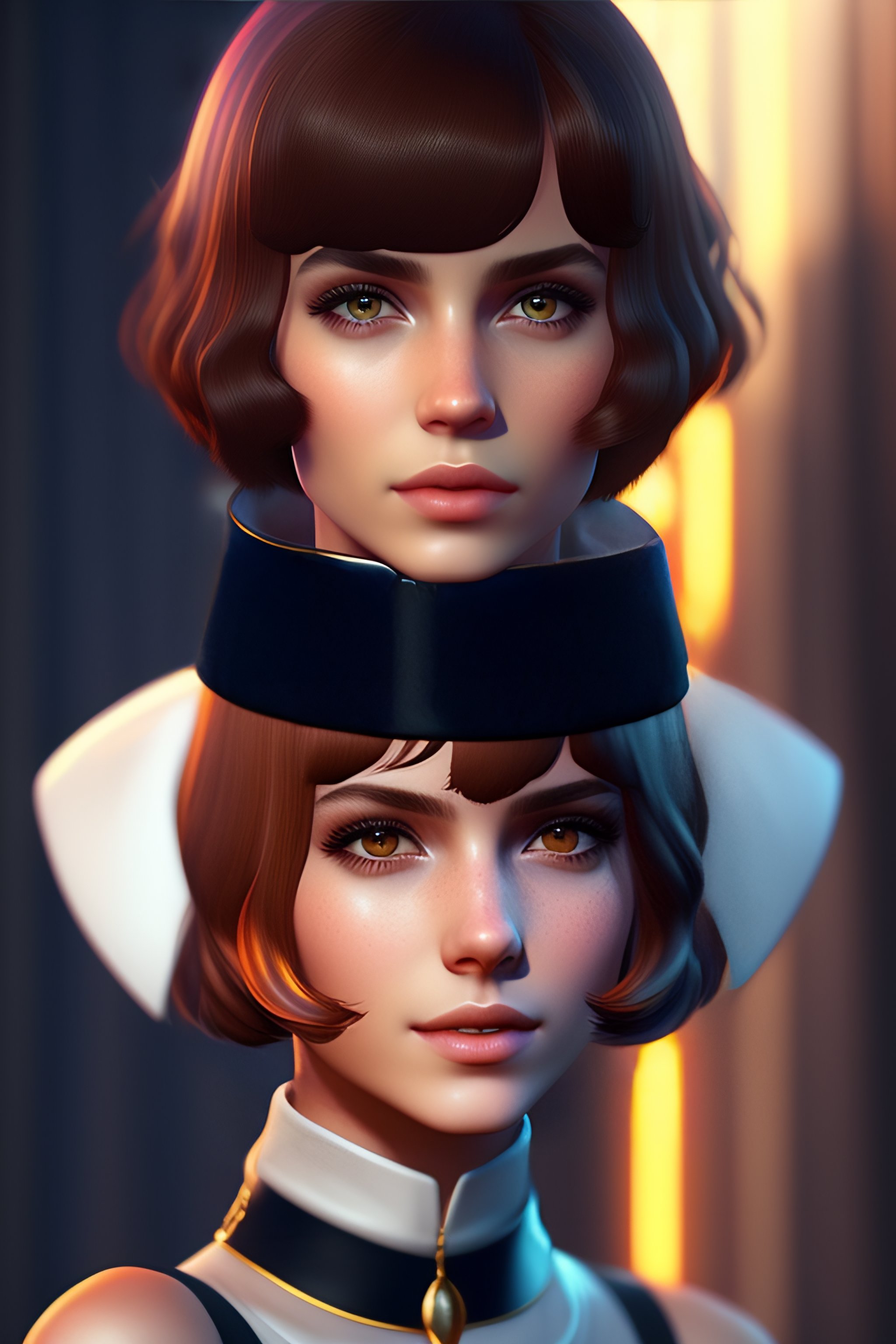 Lexica - Mathilda, cute girl, short silky hair, velvet, kitty ears ...