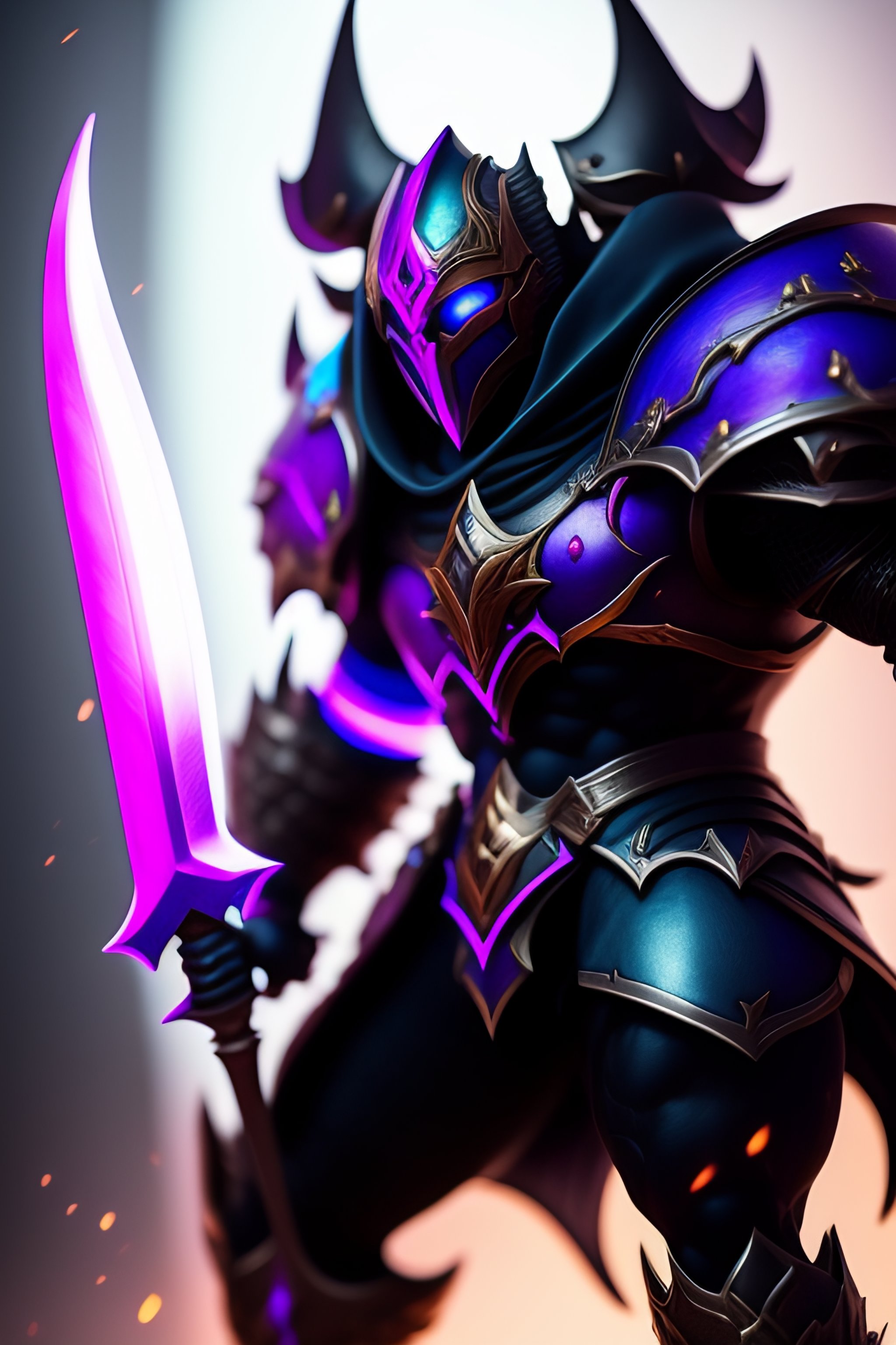 Lexica - Mordekaiser from League of Legends using dark armor, using ...
