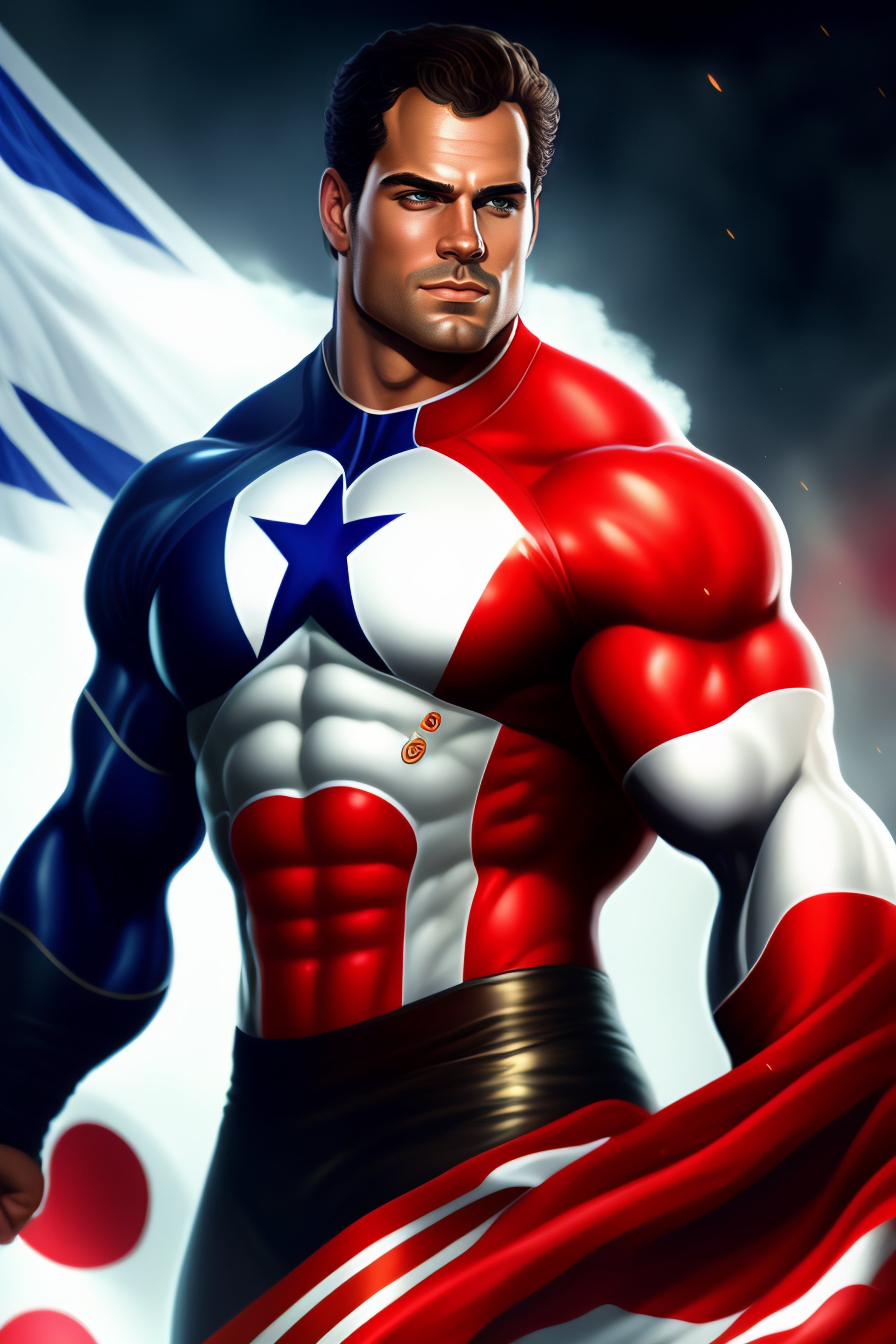 Lexica - Epic comic book cover, Henry Cavill as masculine handsome ...