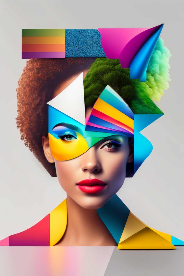 Lexica - A creative collage background and leave the the picture spaces ...