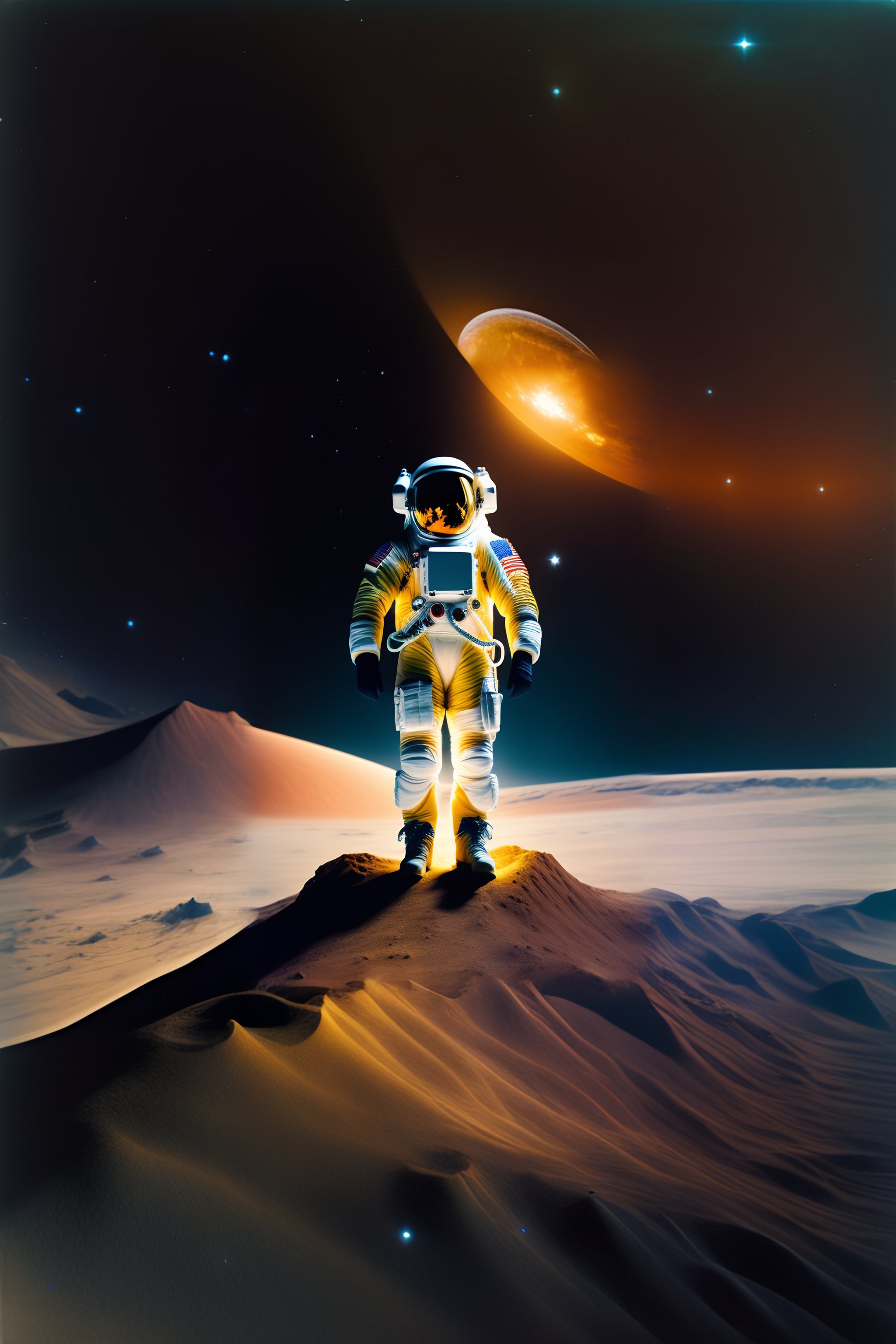 Lexica - Portra 400 high dpi film scan of a NASA astronaut wearing a ...