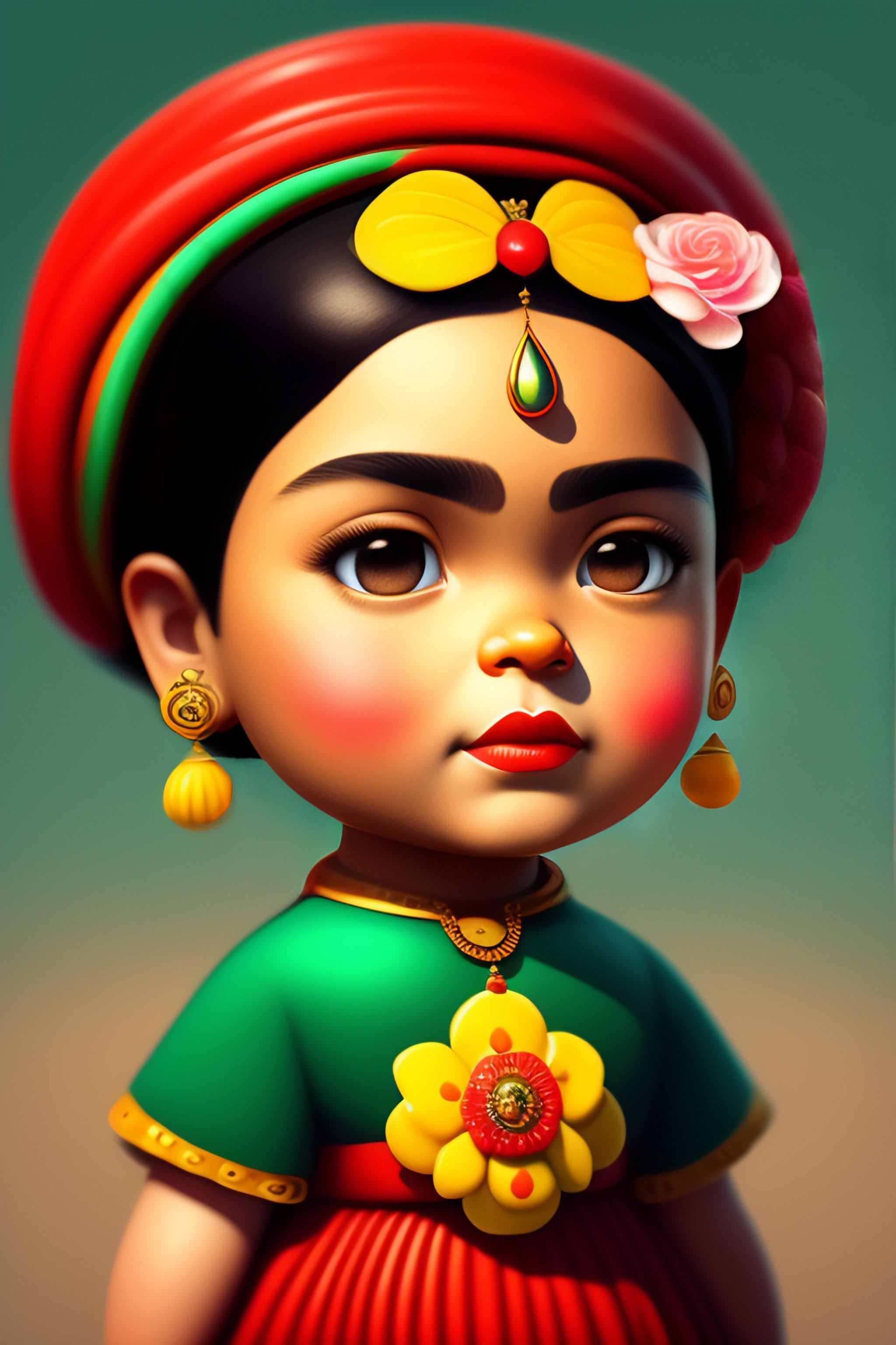 Lexica - Frida Kahlo Cute and adorable cartoon it baby, fantasy ...