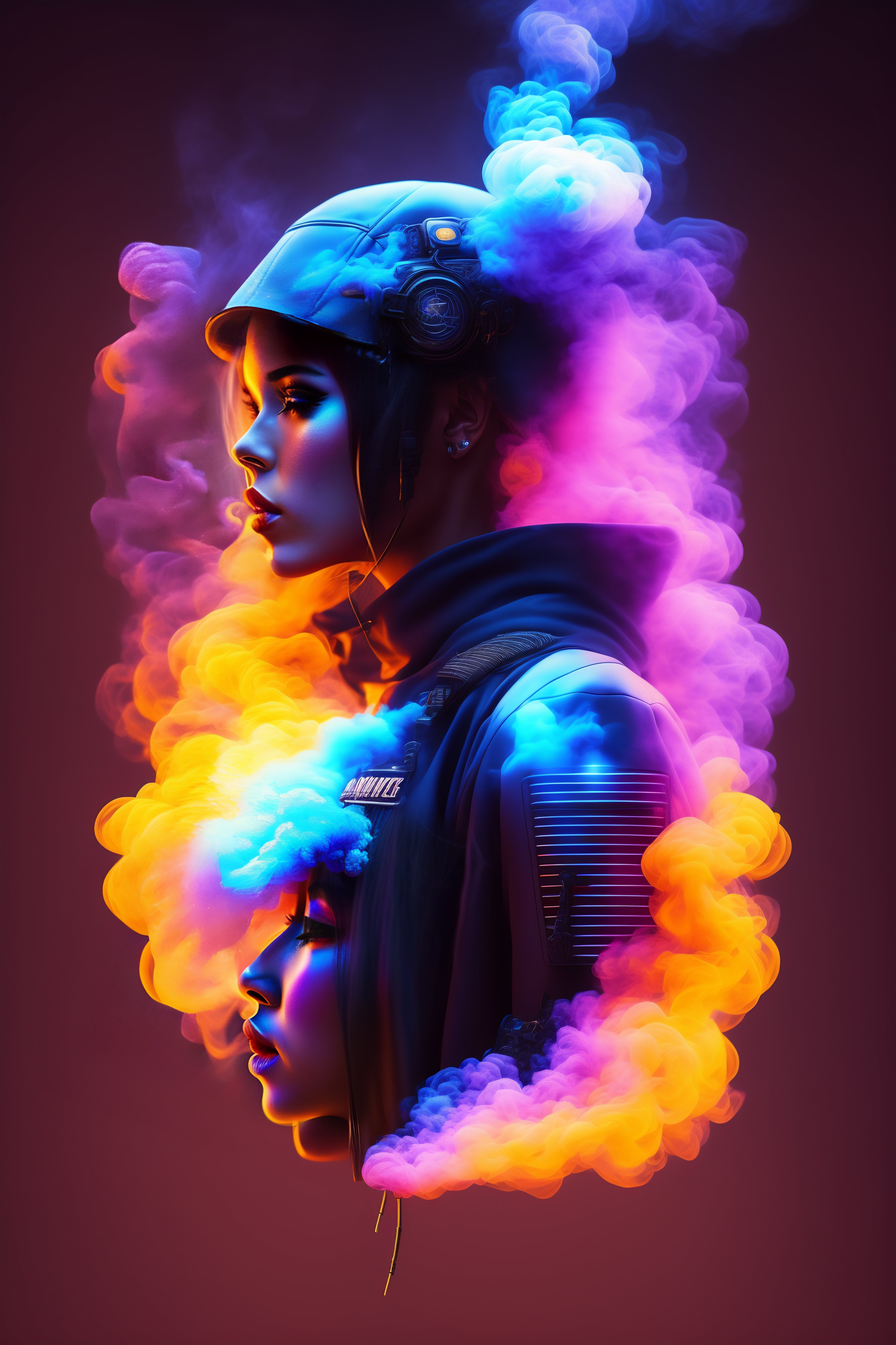 Lexica - "magic smoke" logo design disposables puff vape desert neon ...