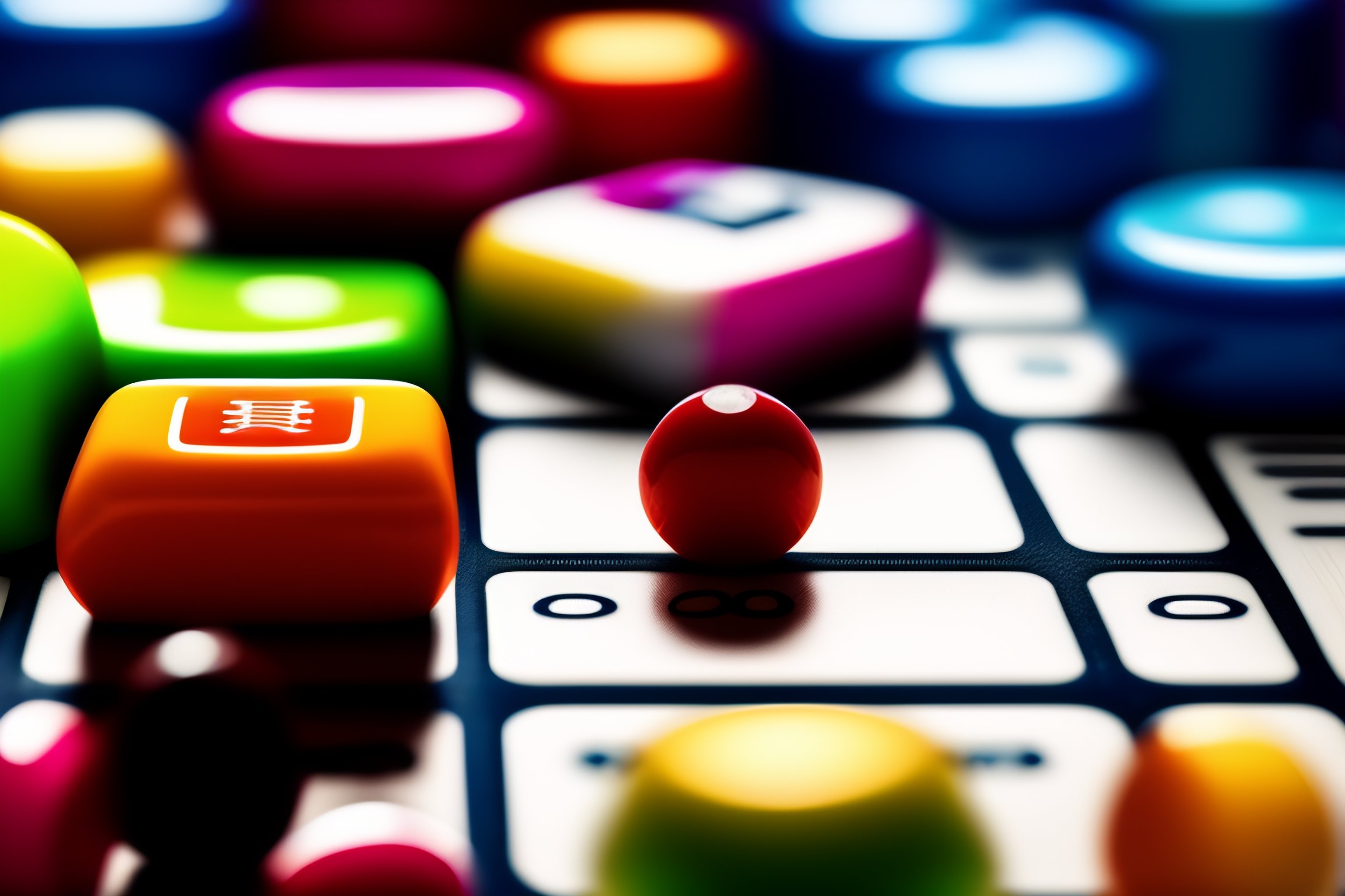 Lexica - Game board of life, close-up photo