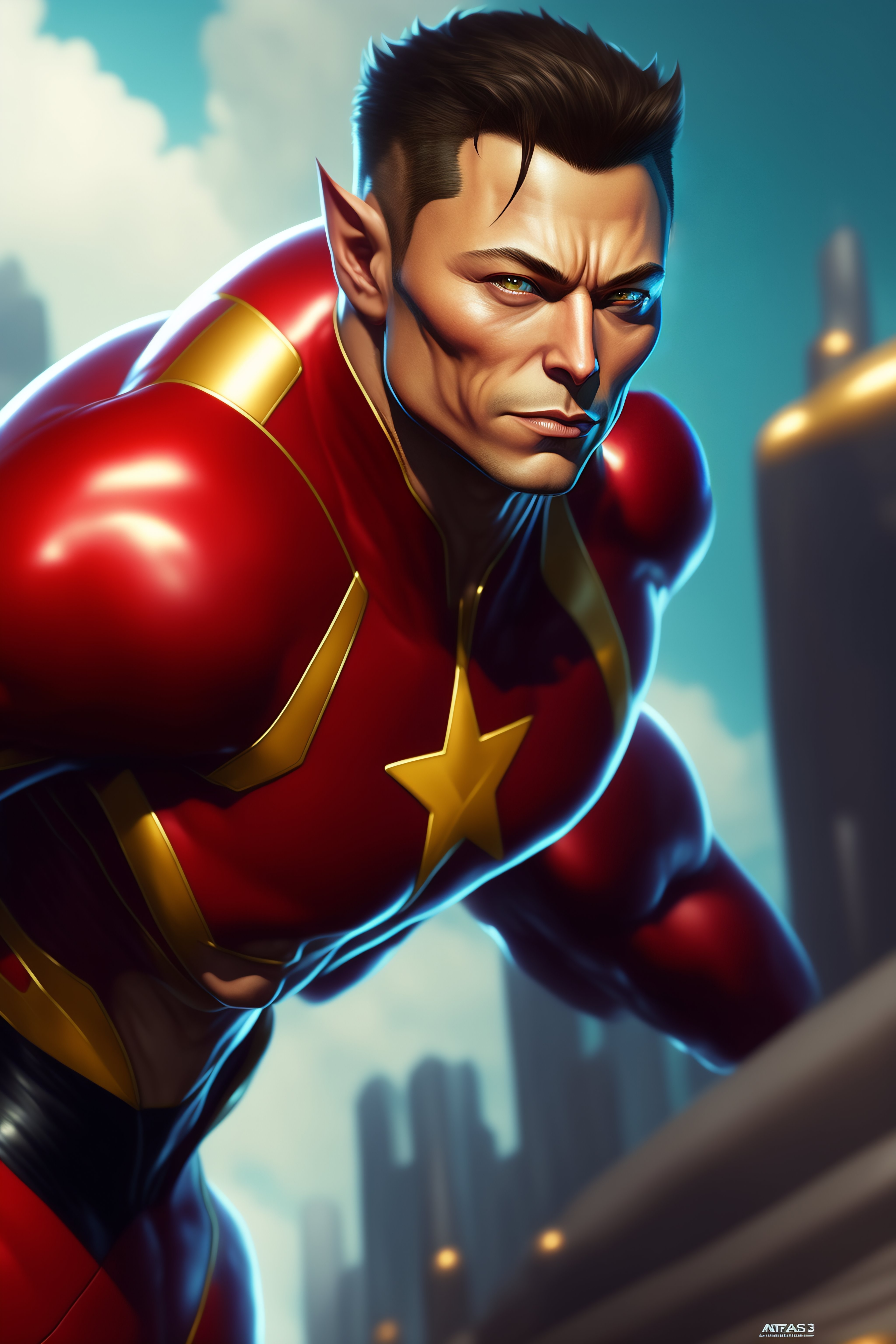 Lexica - Full high detailed, elon musk mutant creature, elf ear, Toonz ...