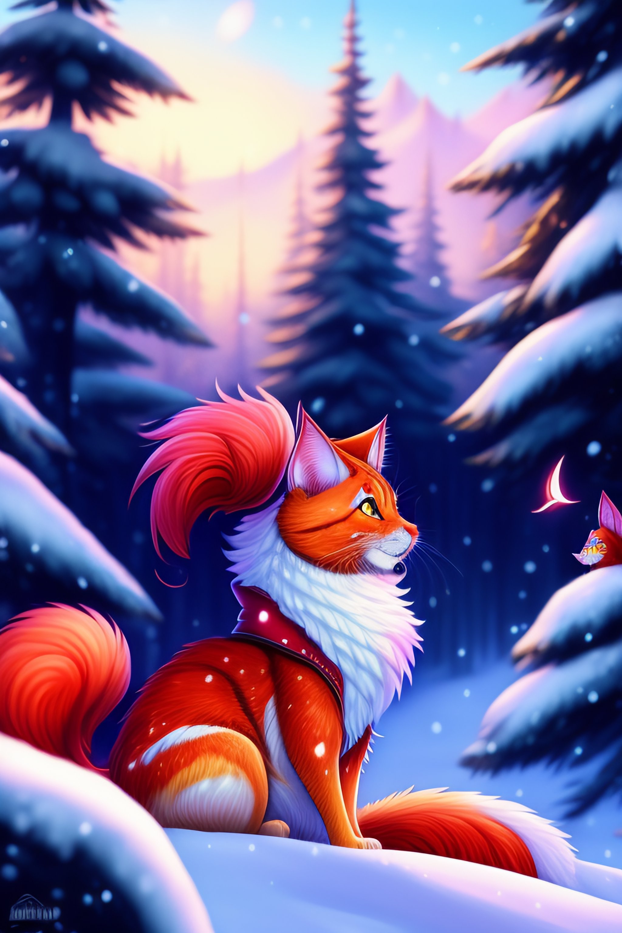 Lexica - Ahri from league of legend petting a fox ; akira style ...