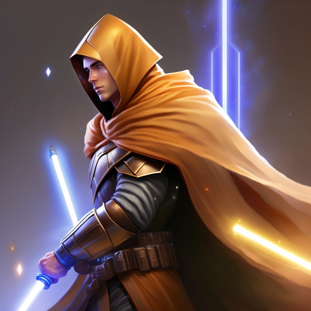 Lexica - Jedi Knight in armour, Star Wars, dynamic pose