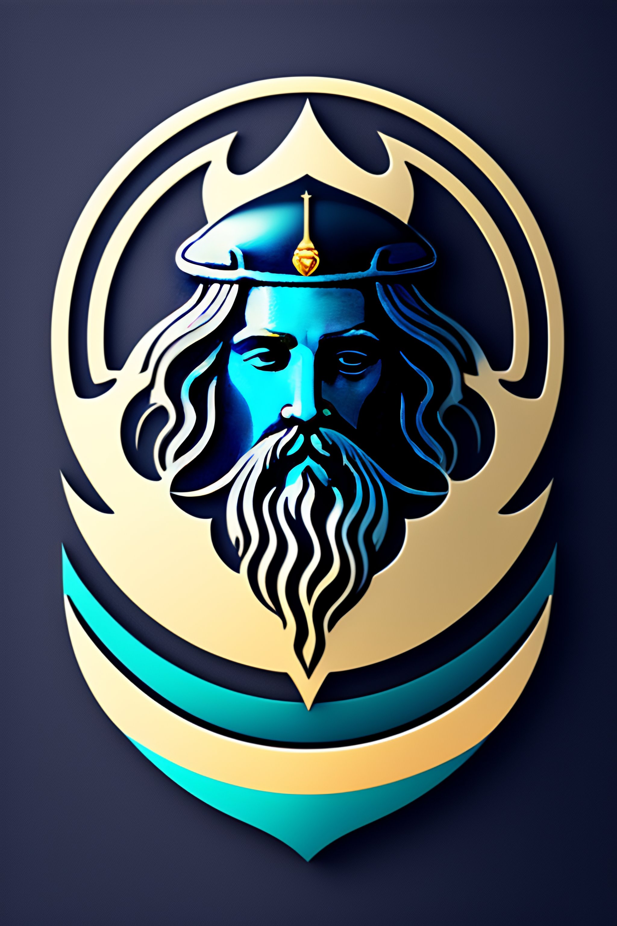 Lexica - Create a logo of poseidon with the name Proseidon minimalistic ...