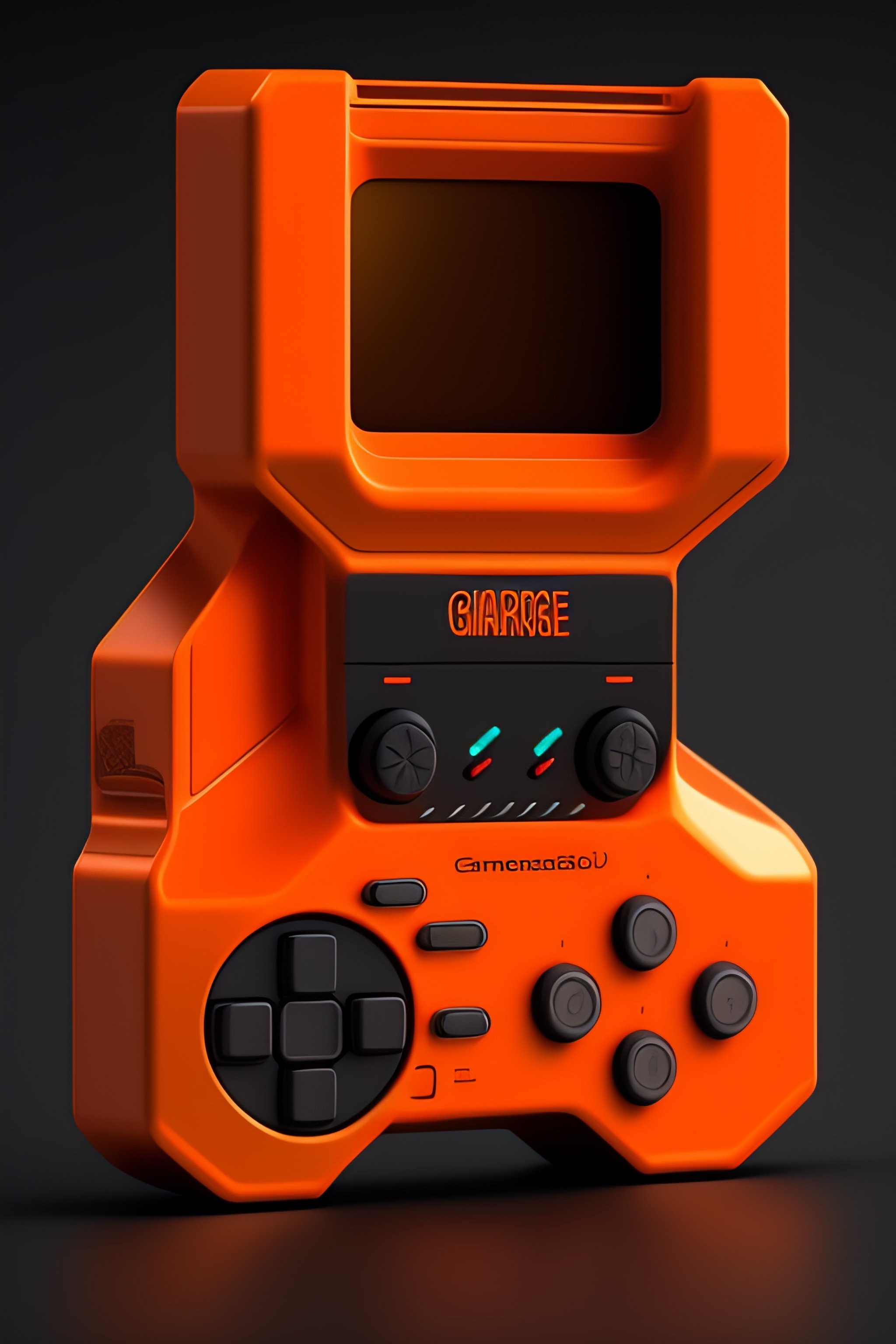 Lexica - Futuristic international orange gameboy console. highly ...