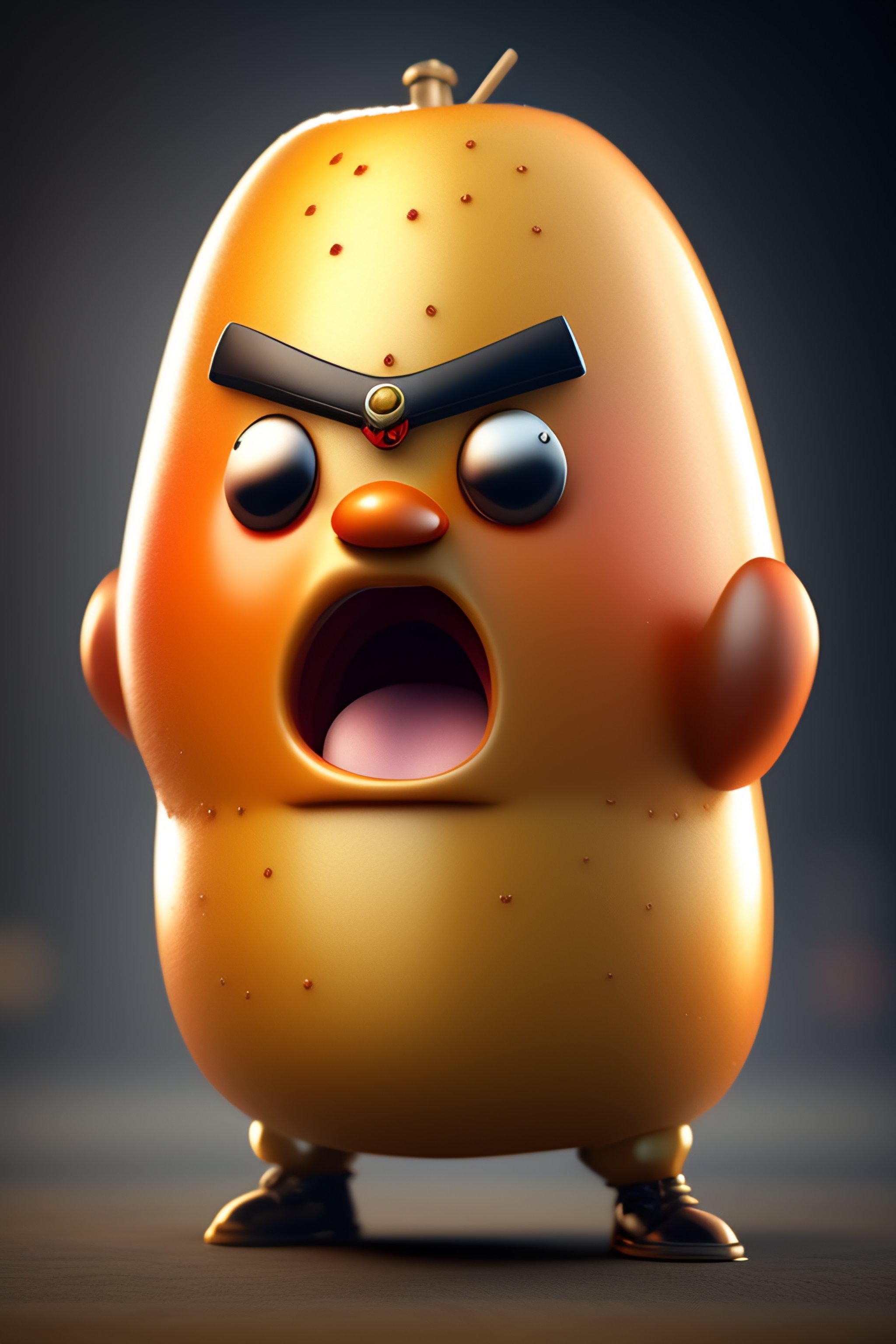 Lexica - Angry potato with guns