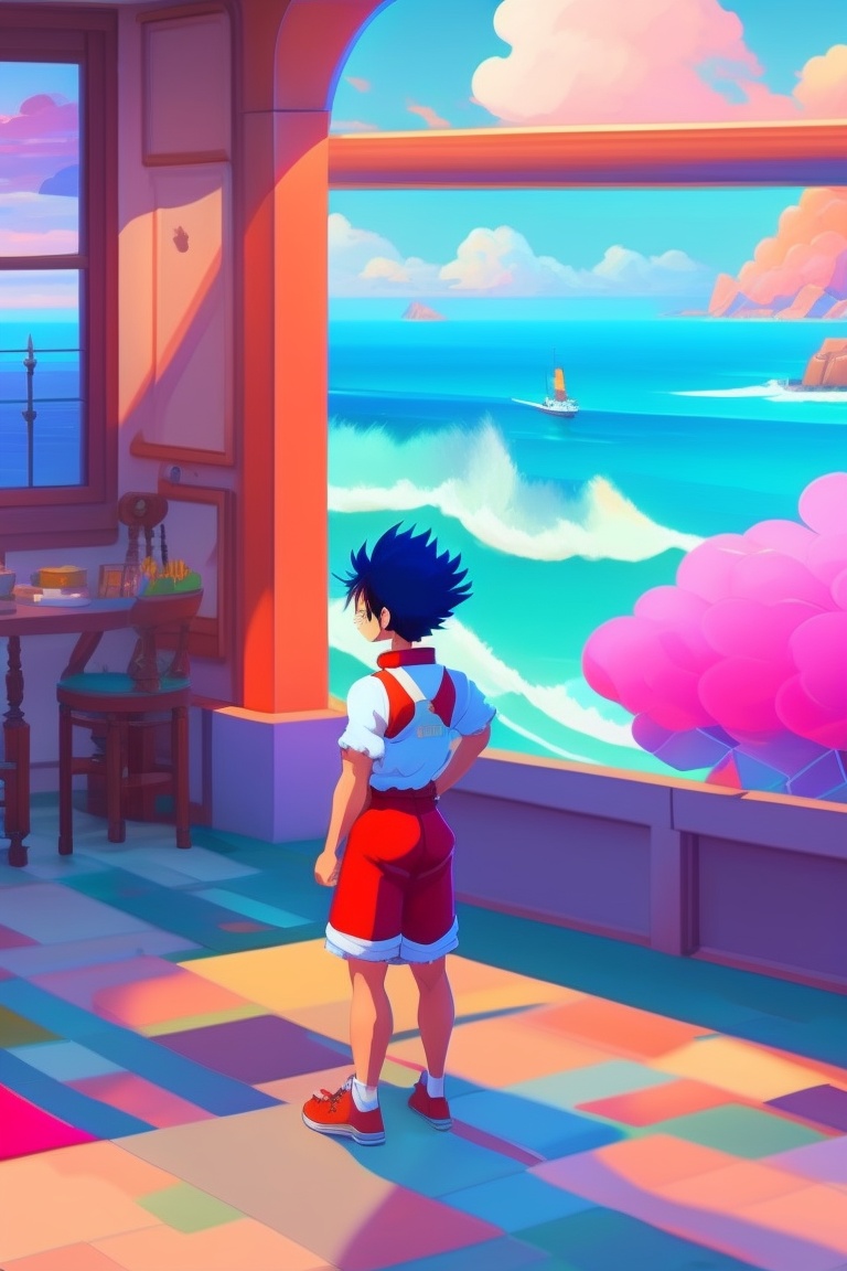 Lexica - One piece, studio ghibli, akira toriyama, james gilleard ...