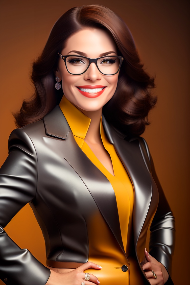 Curvy Brunette Glasses