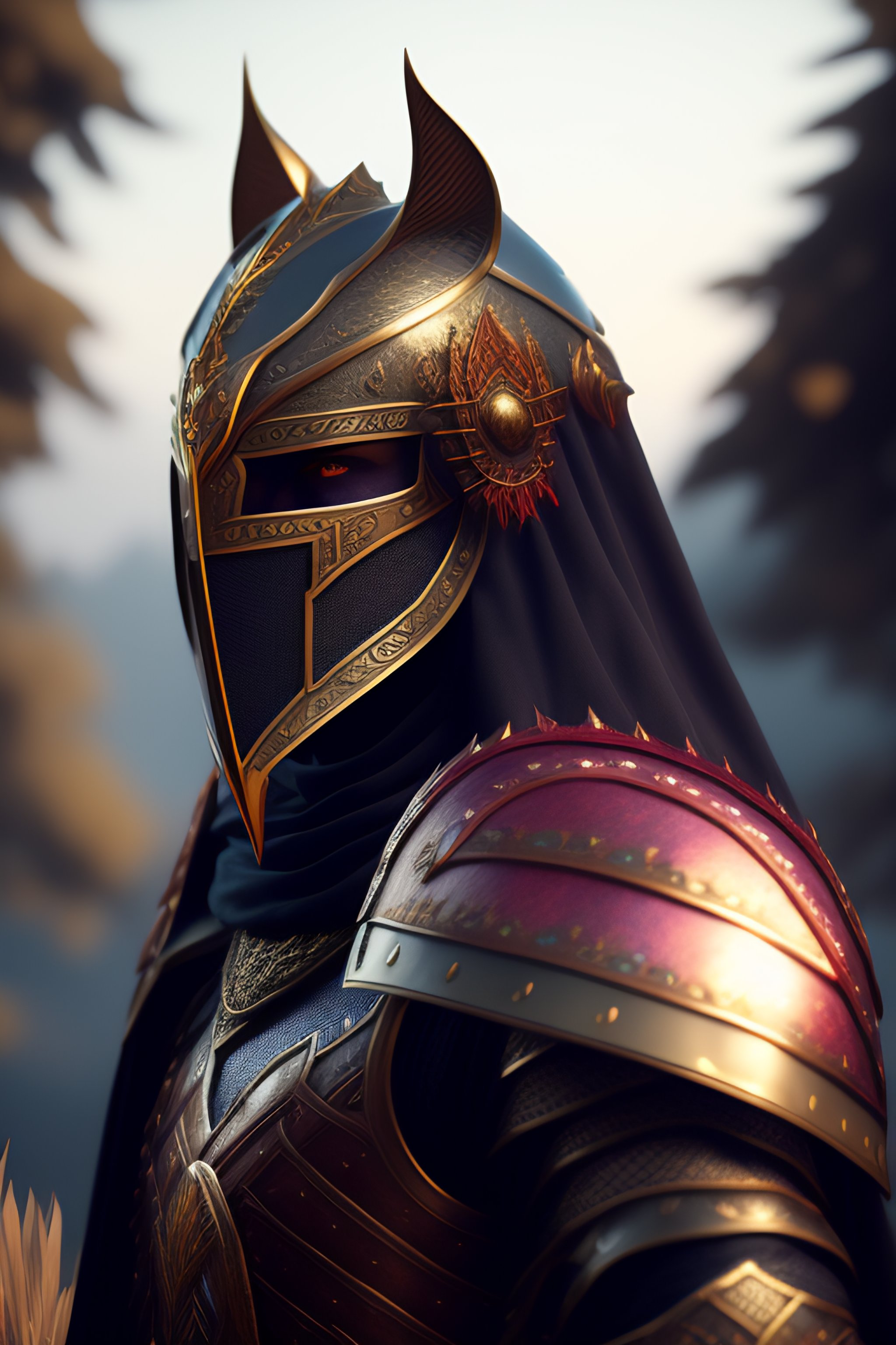 Lexica - Knight warrior helmet skyrim mask illustration character ...