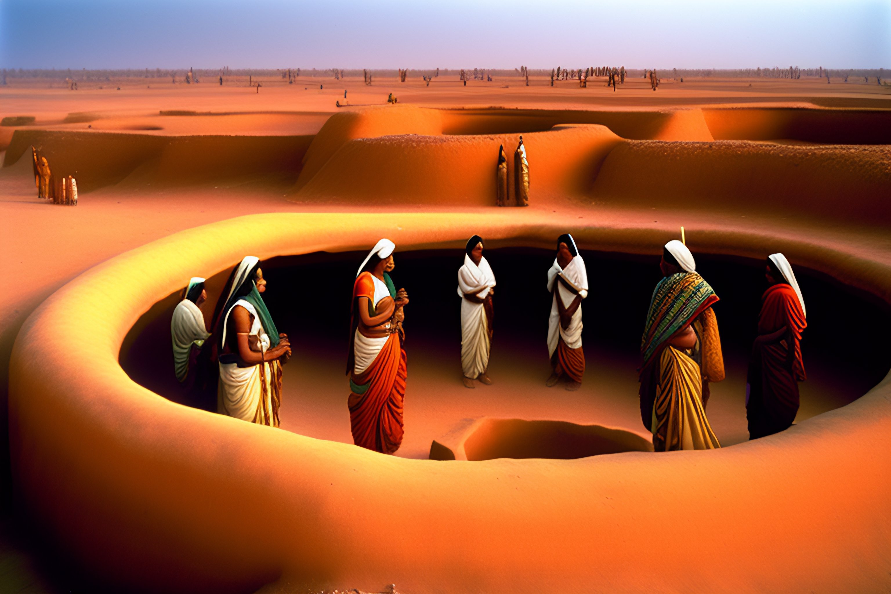 Lexica - Women standing in mound of dead Indus valley. Sindhi. 3500BC ...