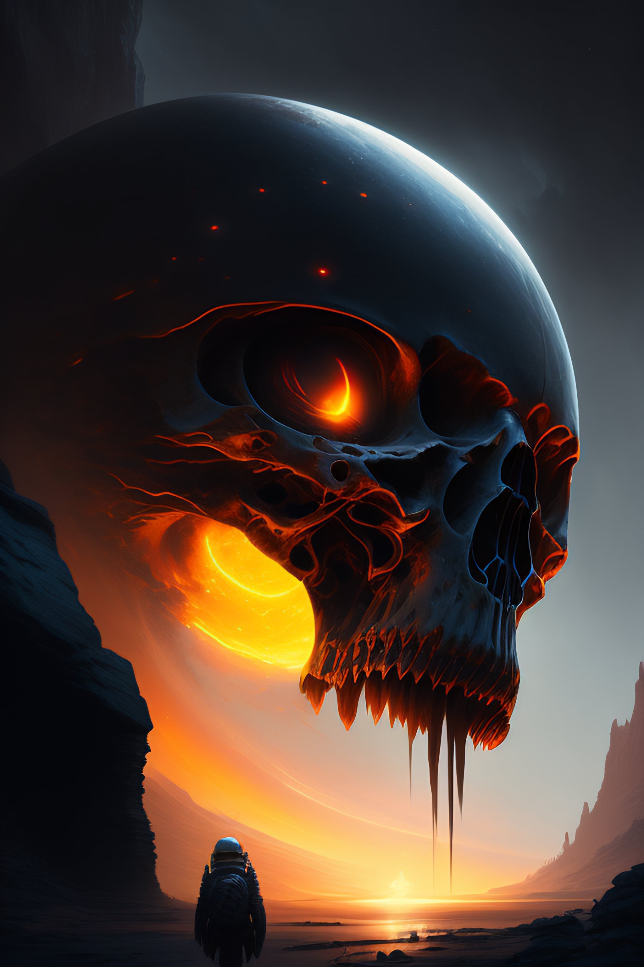 Lexica - Realist picture centered evil big eyed skull extraterrestrial ...