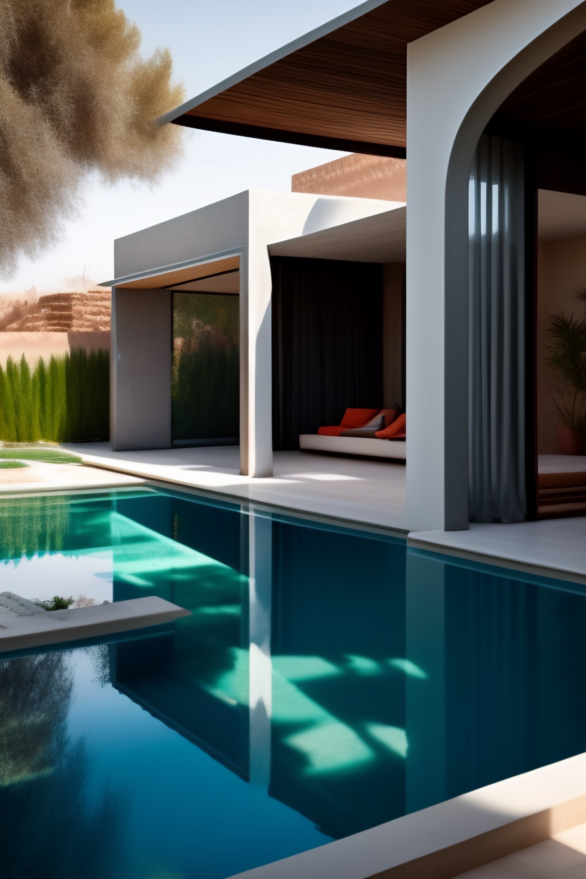 Lexica - Modern moroccan architecture house with fountains