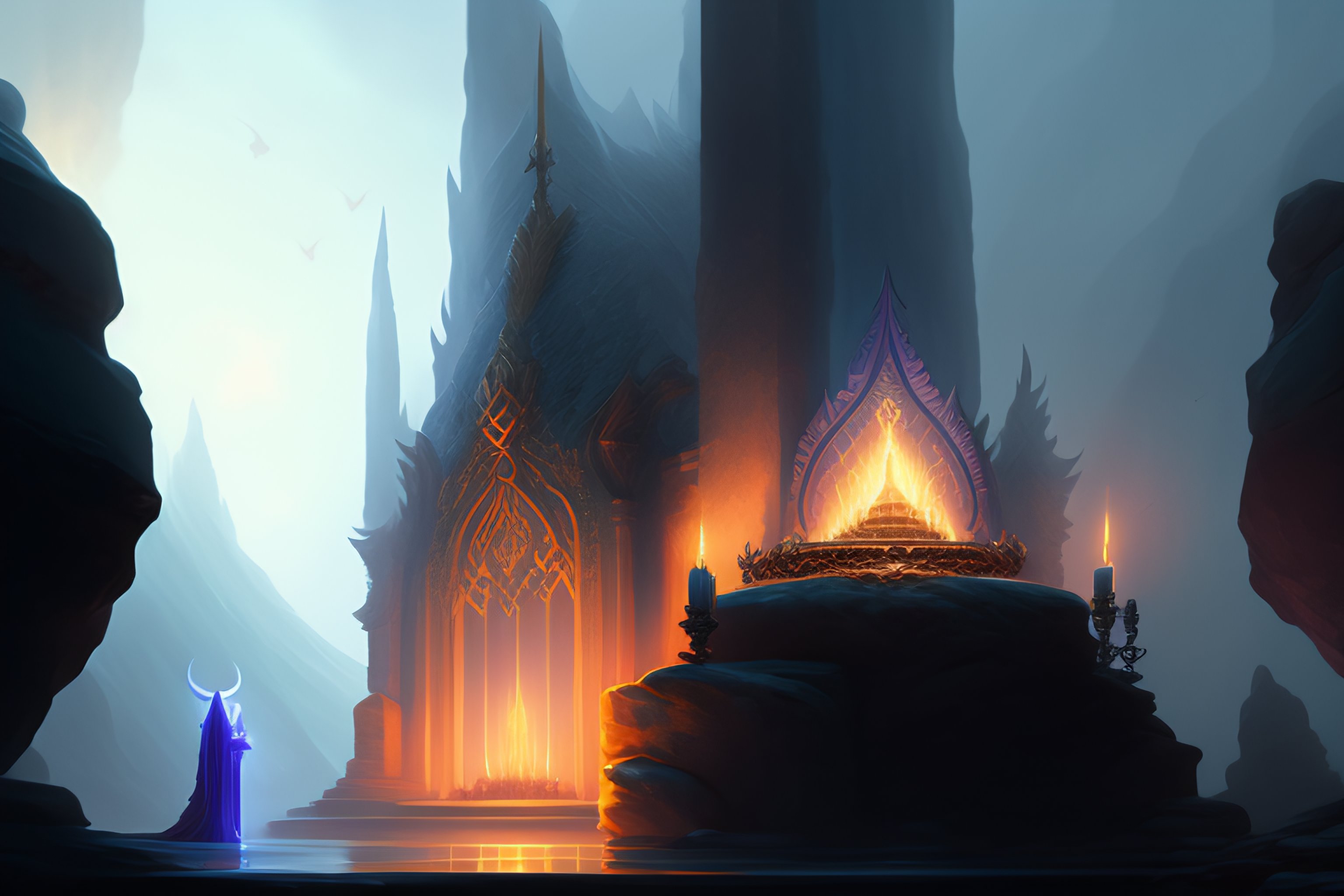 Lexica - Establishing shot of a spectacular demonic summoning ceremony ...