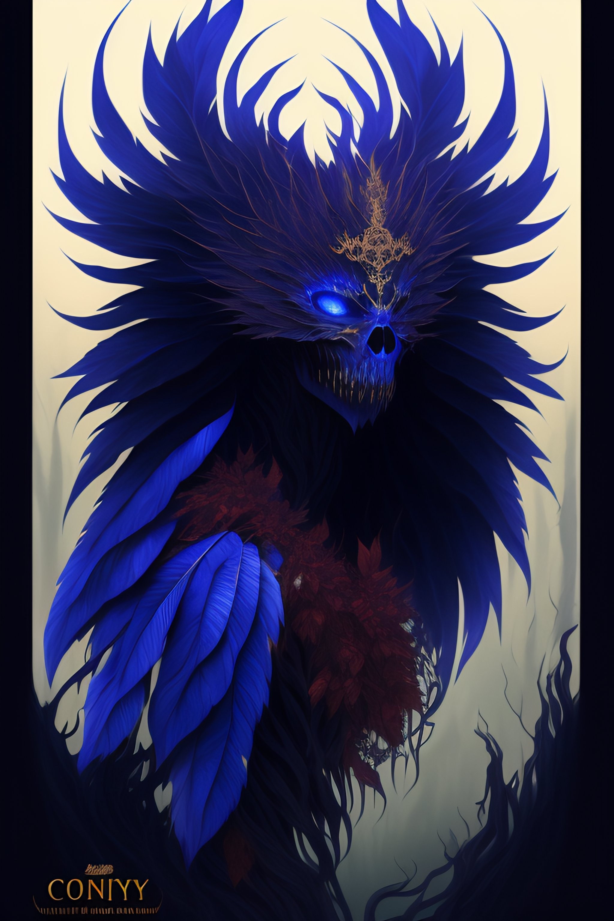 Lexica - Fullbody creature concept bony demon of pride looks like a ...