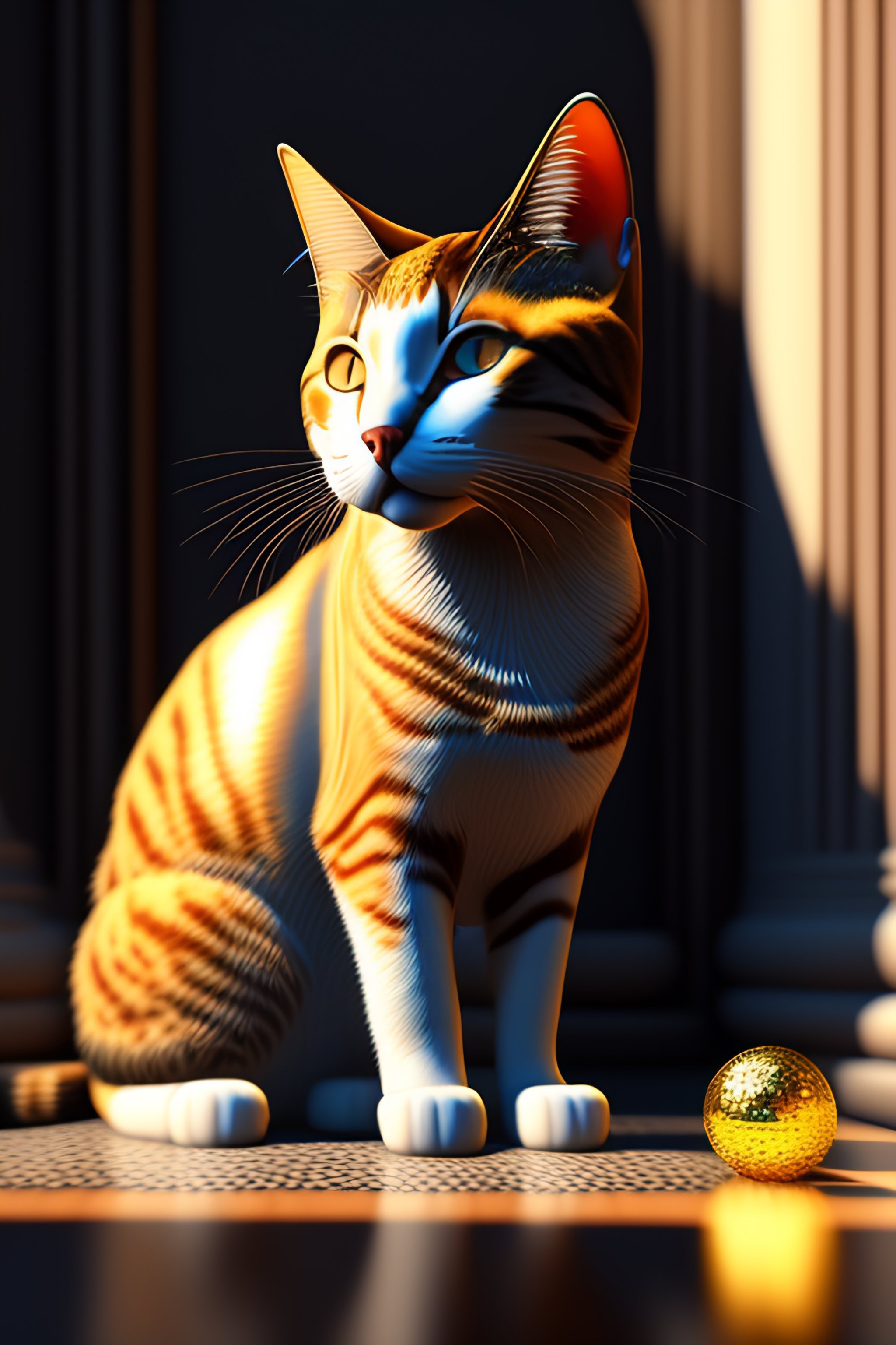 Lexica - Cat, Mosaic, Glass Mosaic, Wooden Framed, Cinematic, Dramatic ...