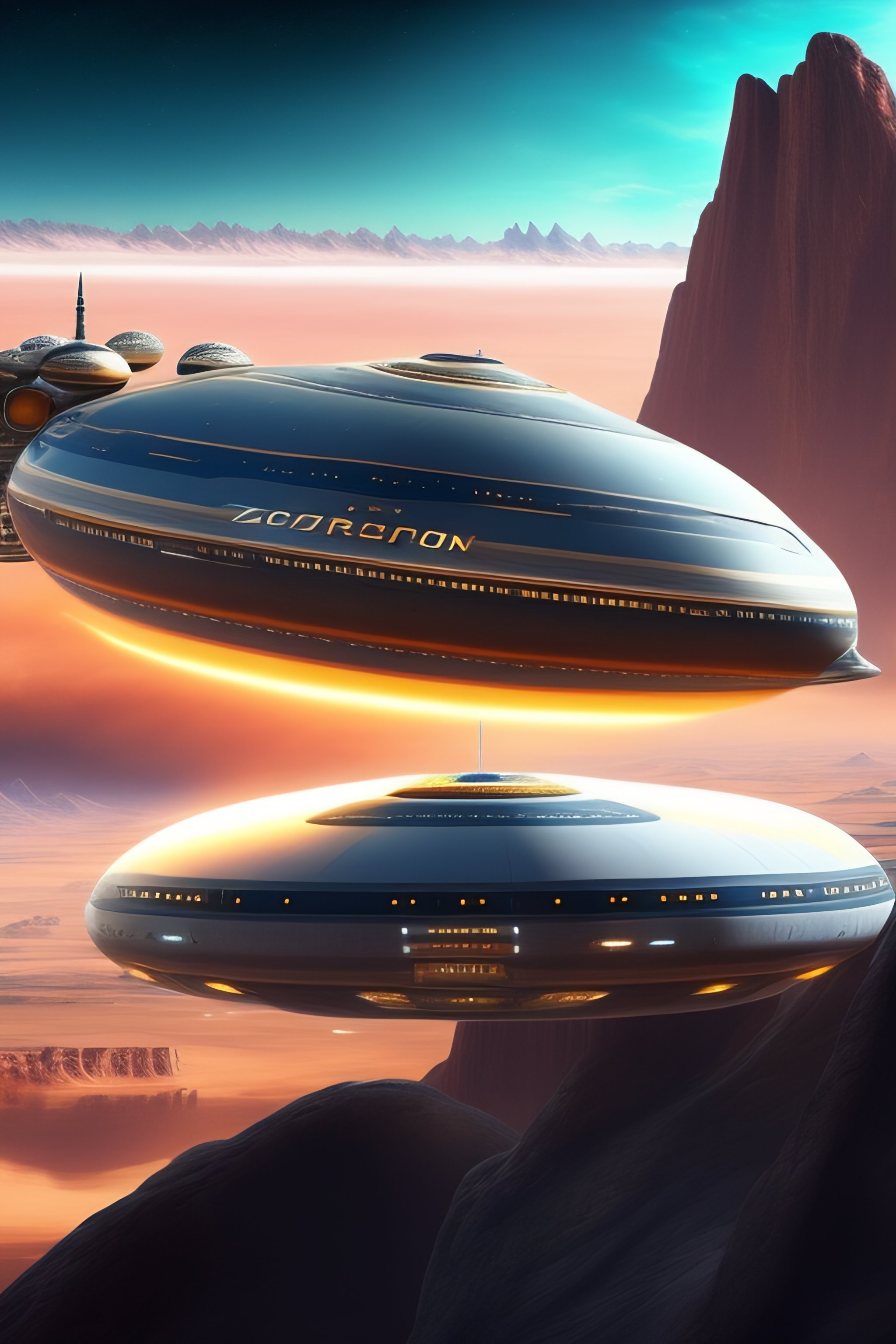 Lexica - Create a startrek like spaceship of the planet Zoron that that ...