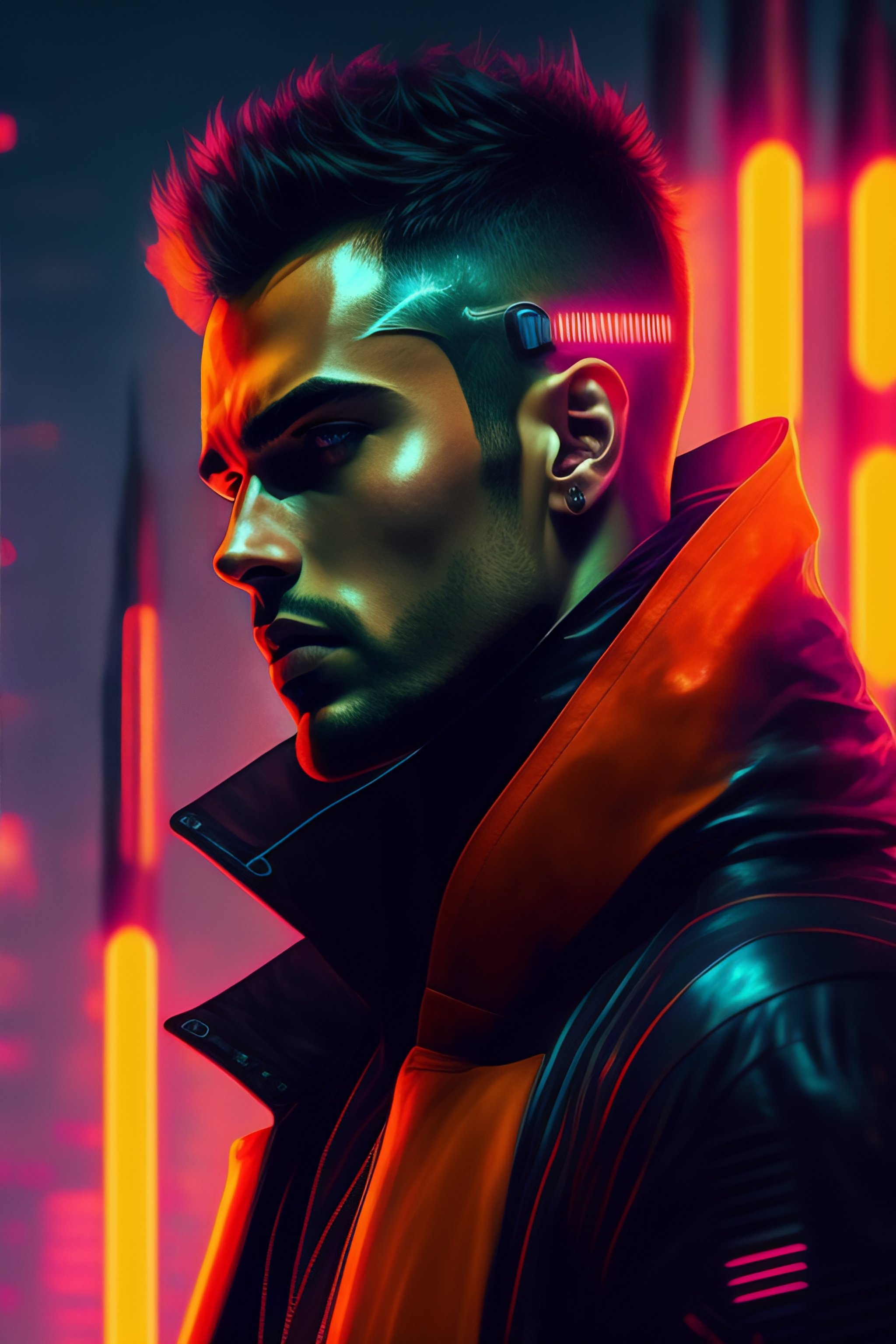 Lexica - Theo james , cyberpunk futuristic neon. by ismail inceoglu ...