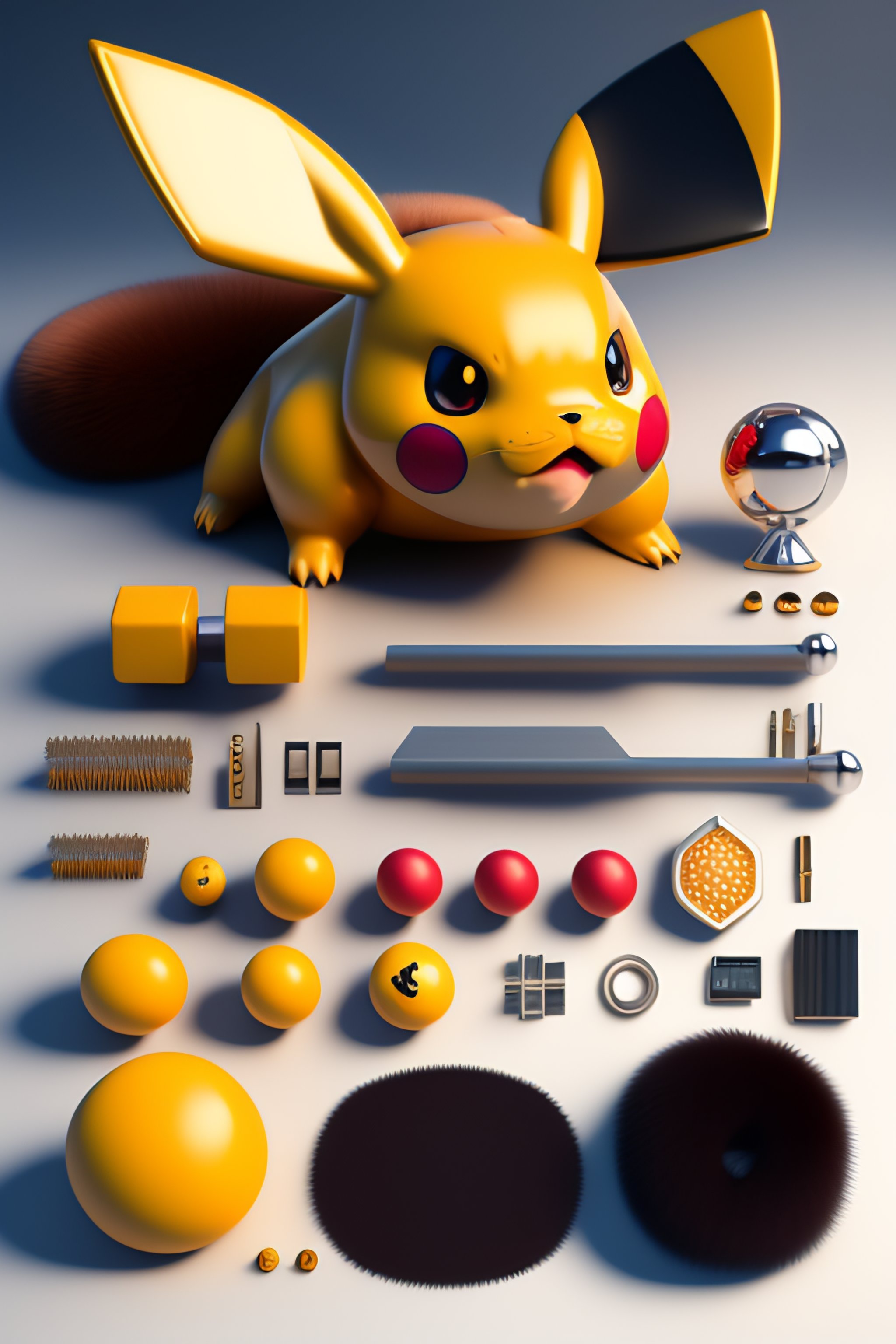 Lexica - Pokemon , Knolling, Deconstruction body parts, pokeballs ...