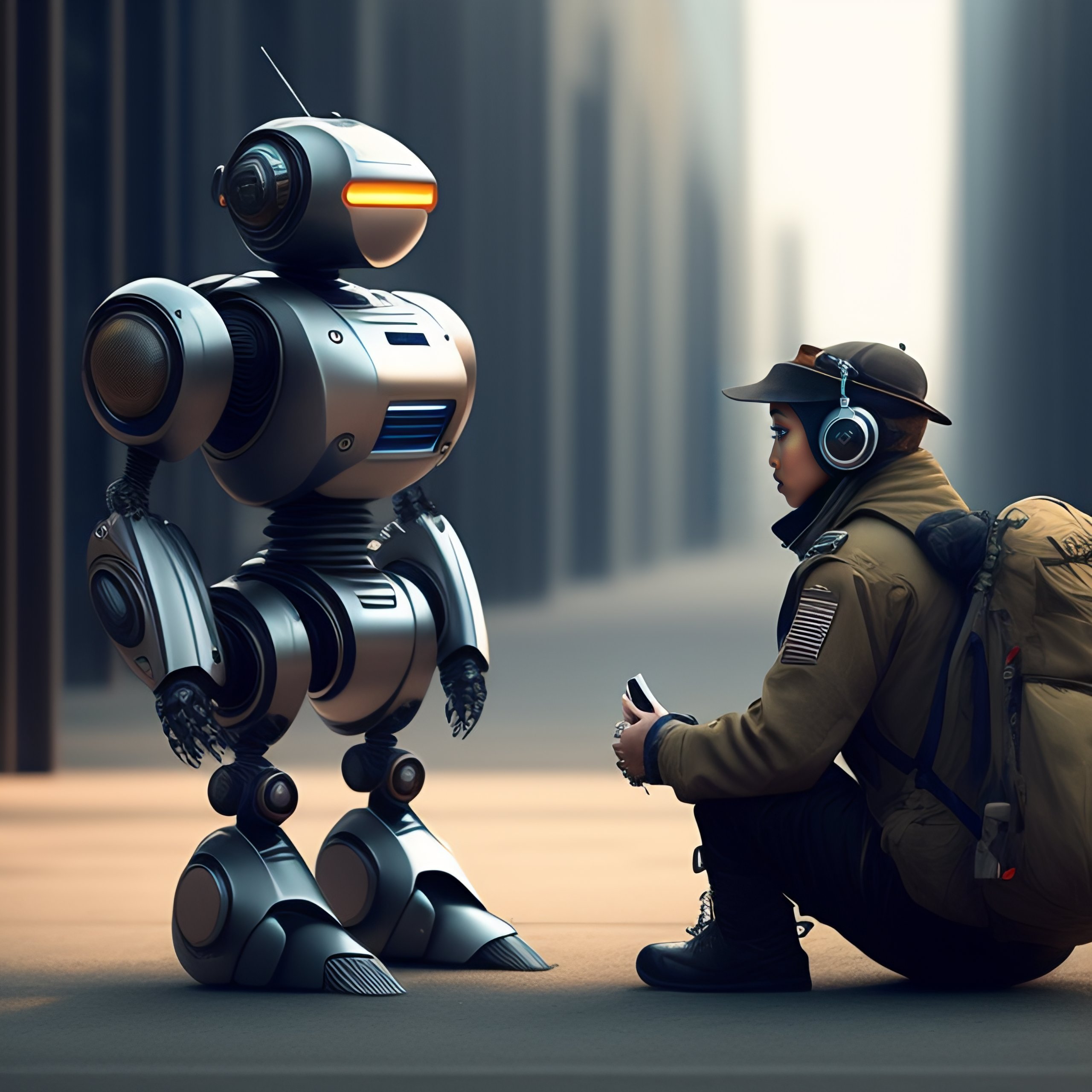 Lexica - A robot having a conversation with a human