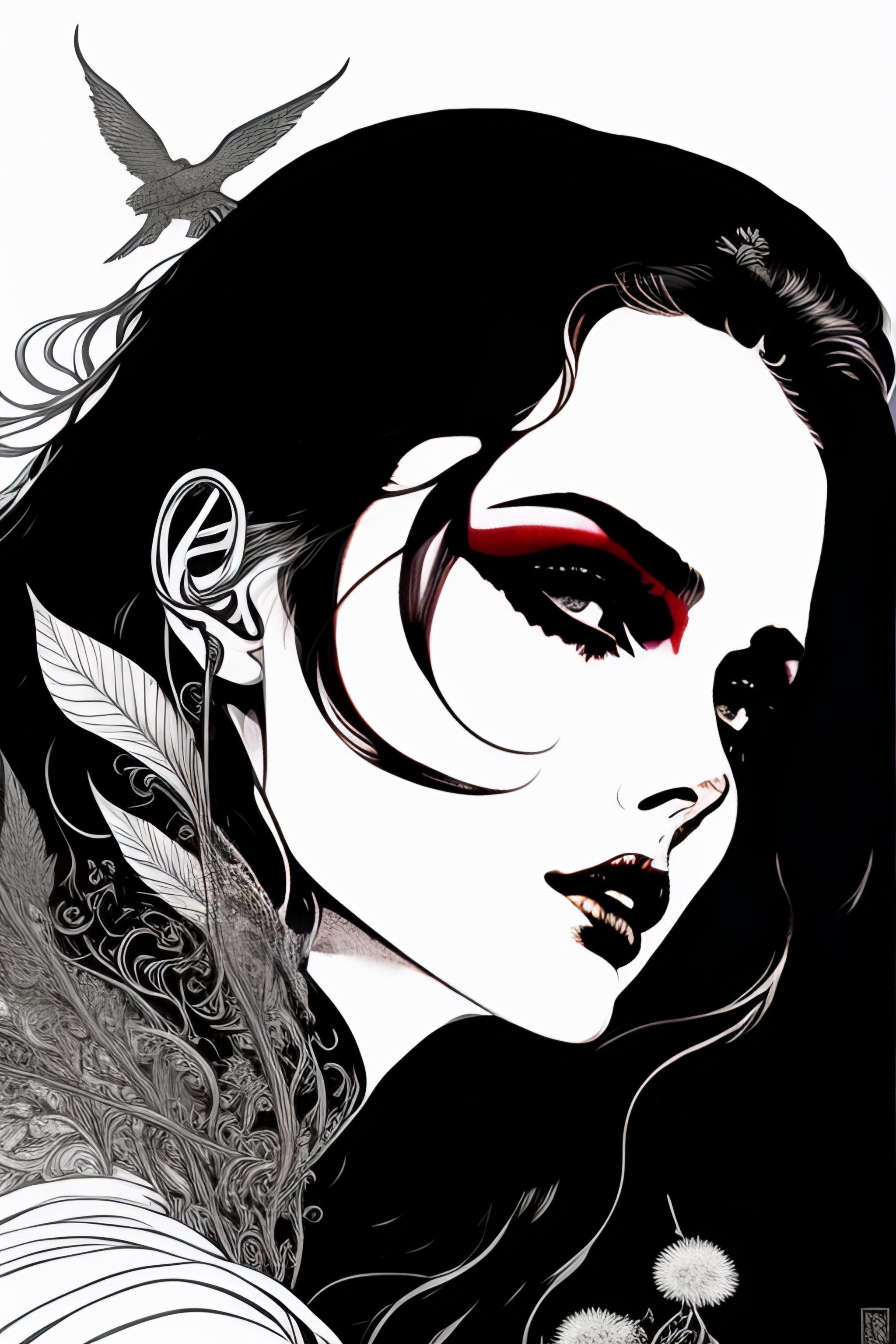 Lexica - Valkyries, dark gothic horror, illustration by Vania ...