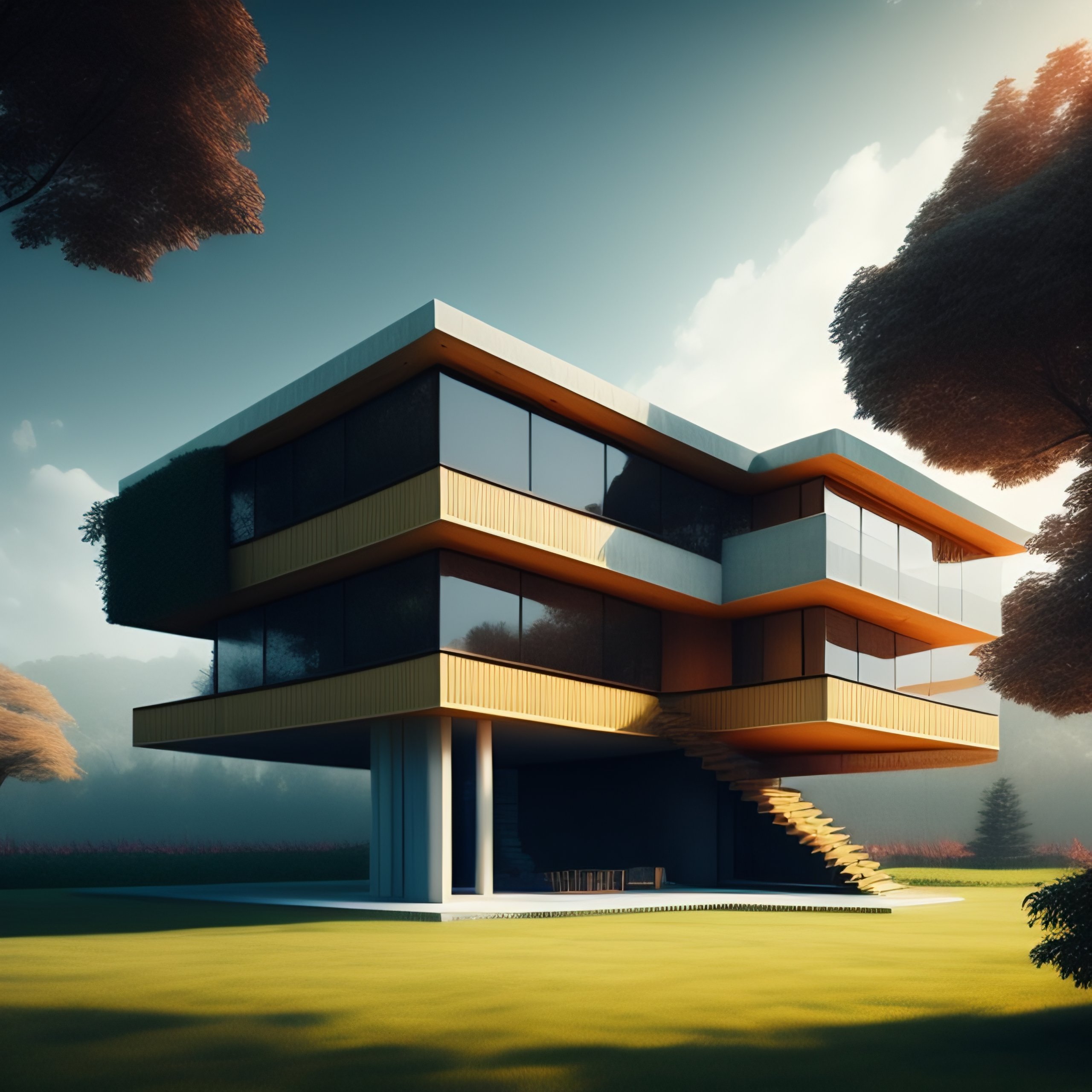 Lexica - Rectangular modernist house inspired by a tibetan palace ...