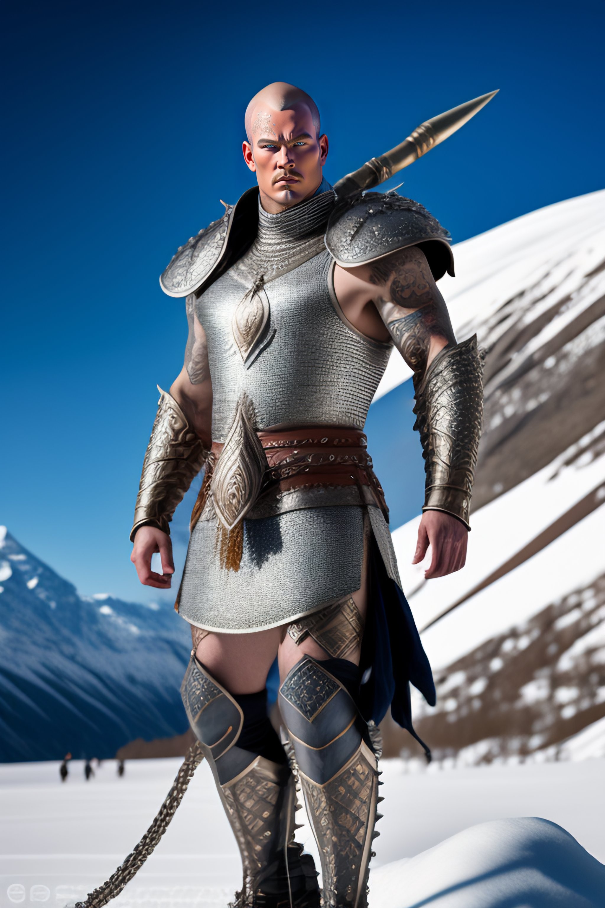 Lexica - Hairless, 8 feet tall, rugged Goliath with intricate heavy ...