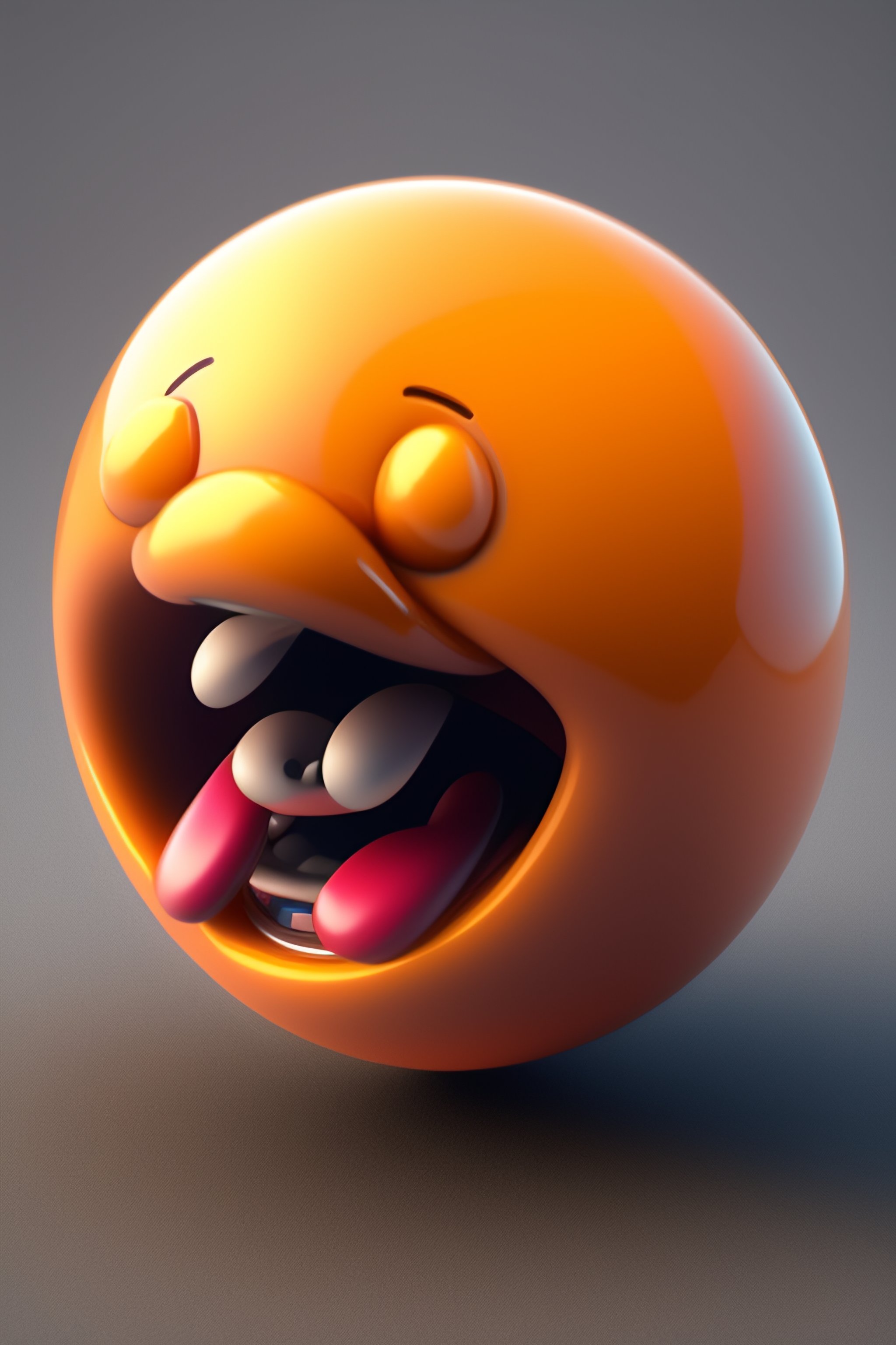 Lexica - 3d render cute character laughing ball