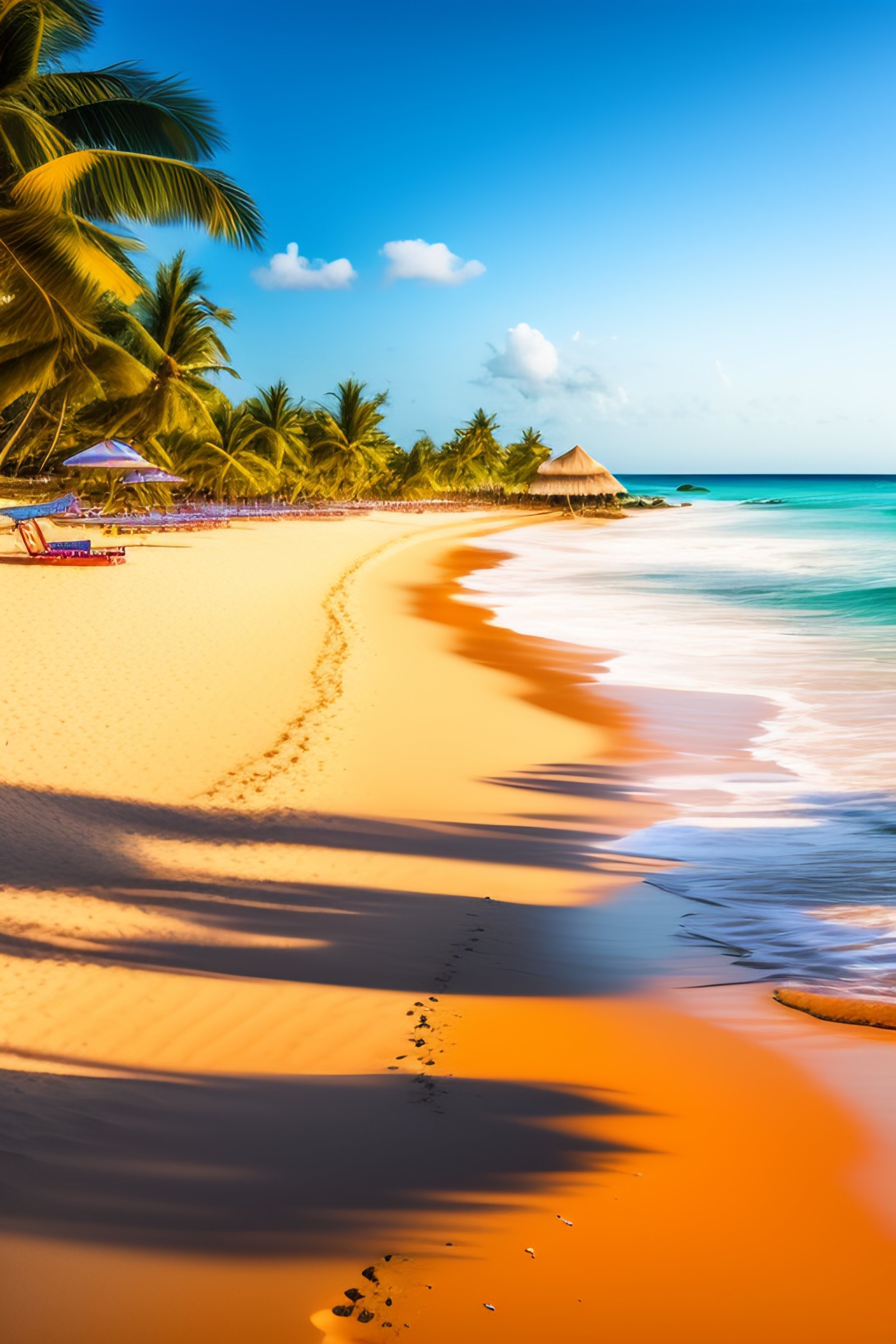 Lexica - Una playa de santo domingo atardeser y morena dominicana