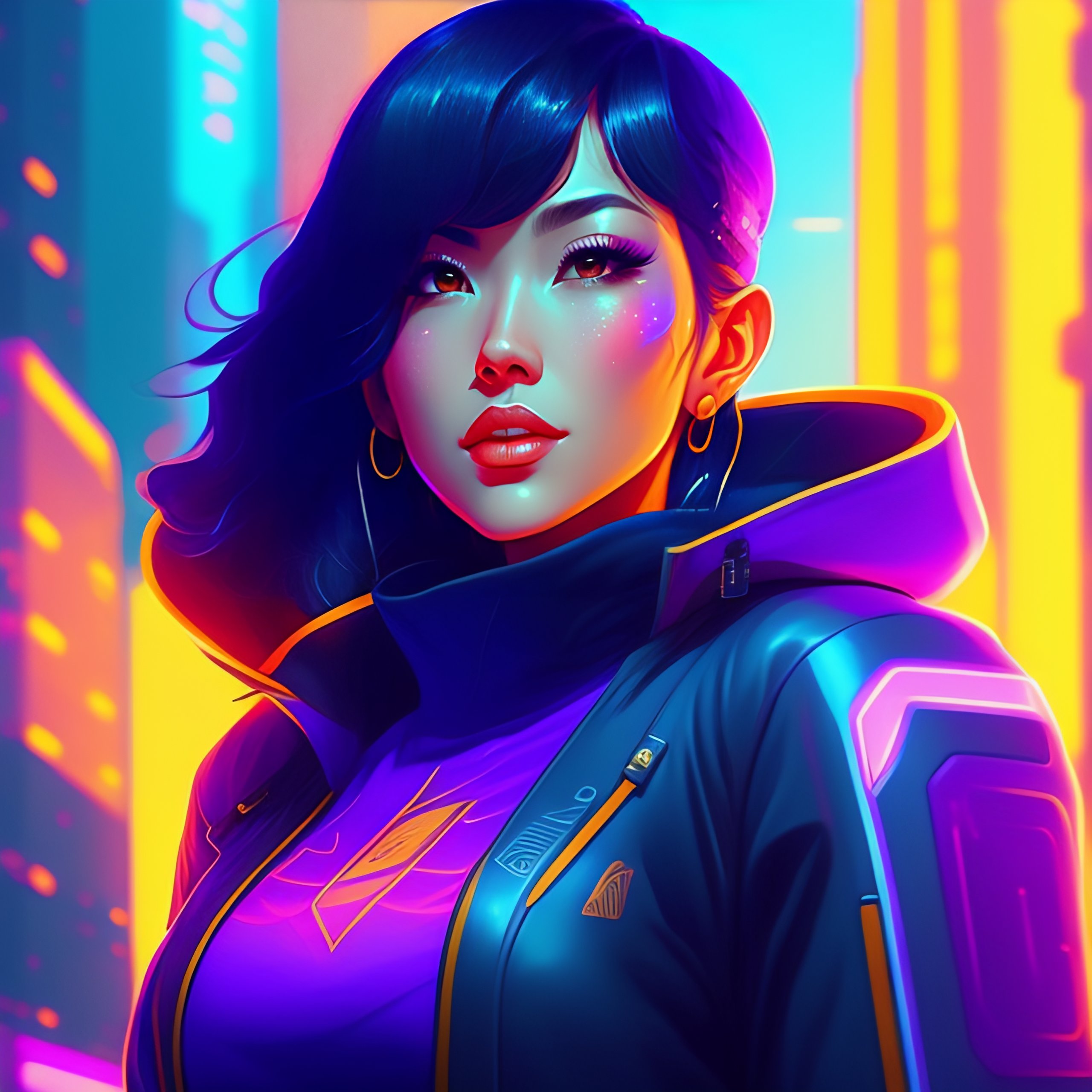 Lexica - Magic space ape inside cosmic cyberpunk city radiating a ...