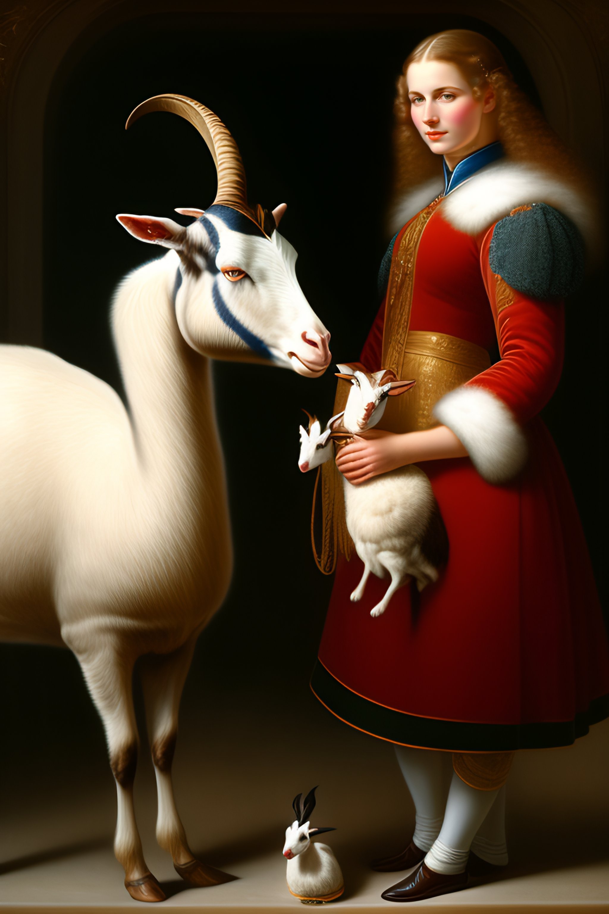 Lexica - Women with goose and goat