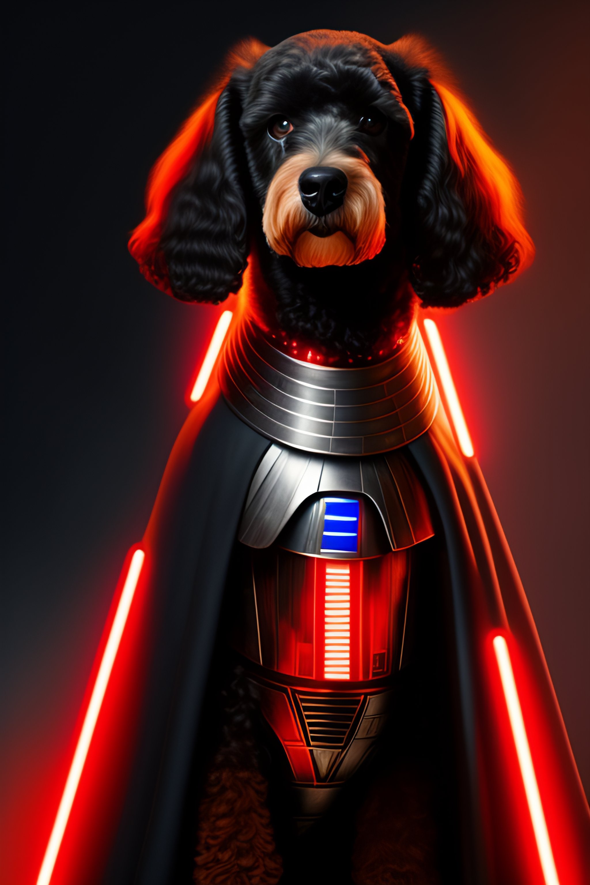 Lexica - Star Wars scene artificial intelligence a Bedlington Terrier ...